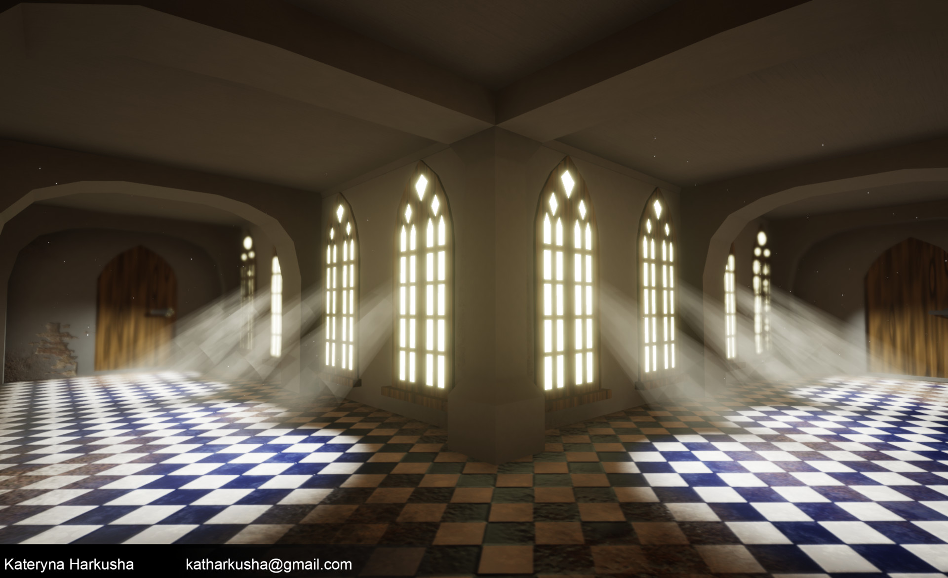 ArtStation - Interior Hallway Scene