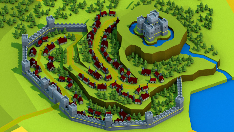 ArtStation - Low poly landscape