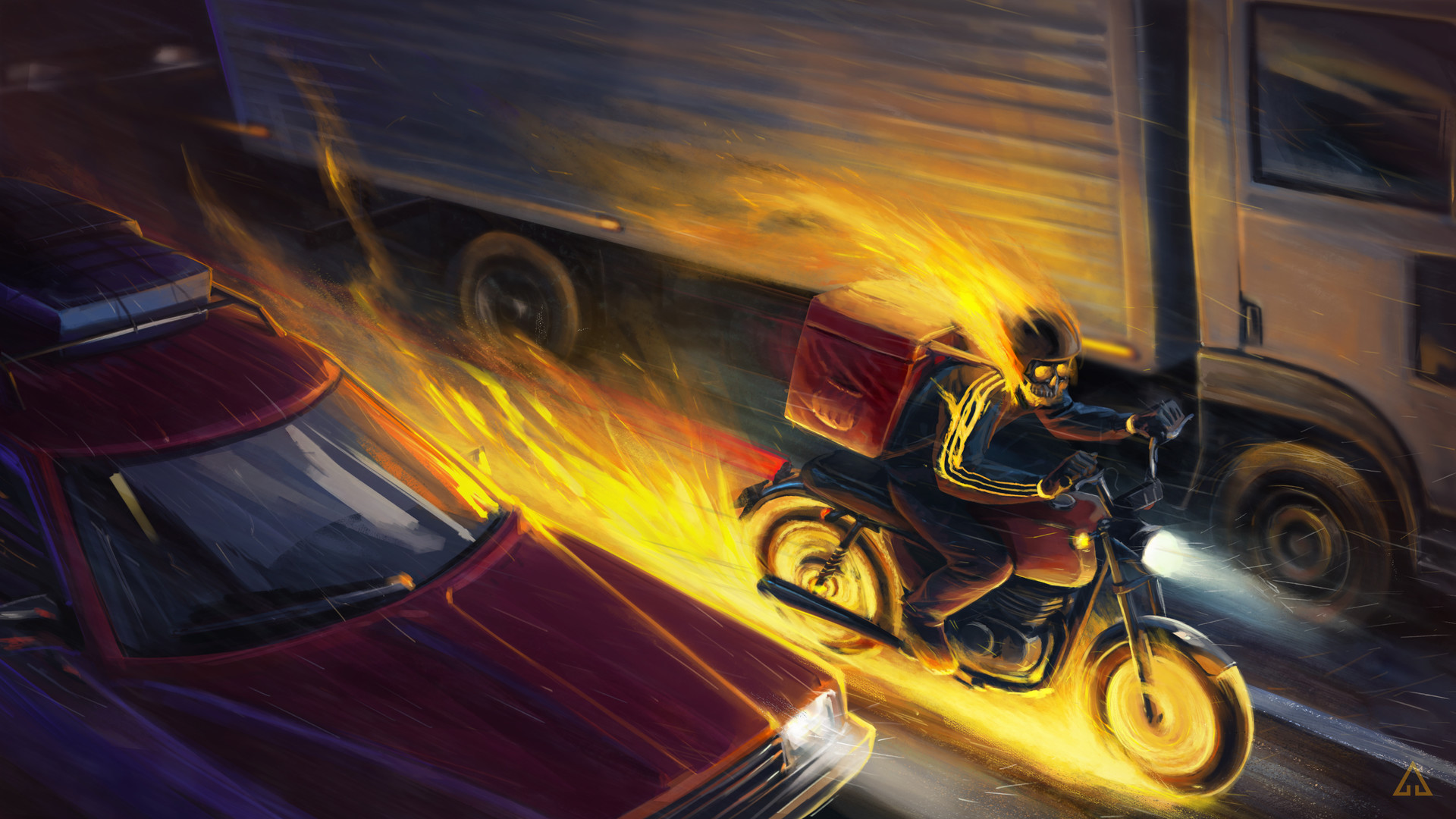 ArtStation - Ghost Rider Delivery