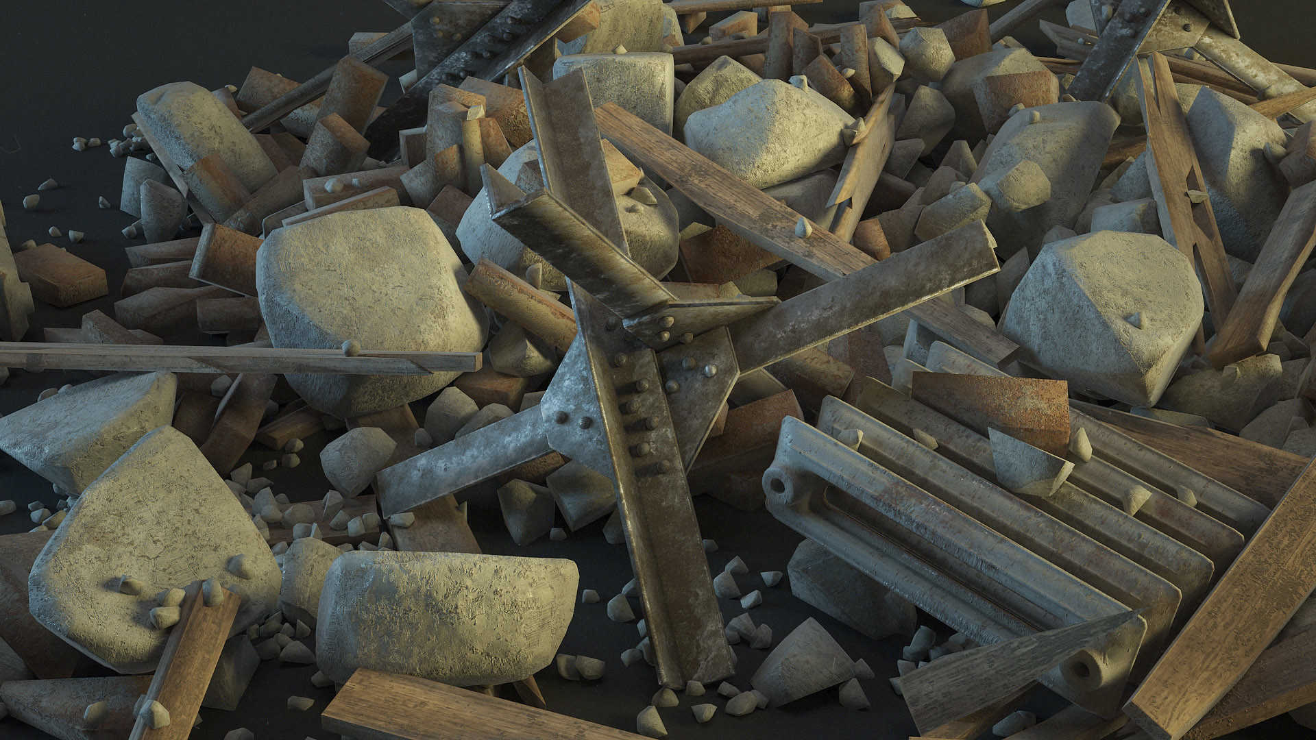 ArtStation - Destructed environment elements