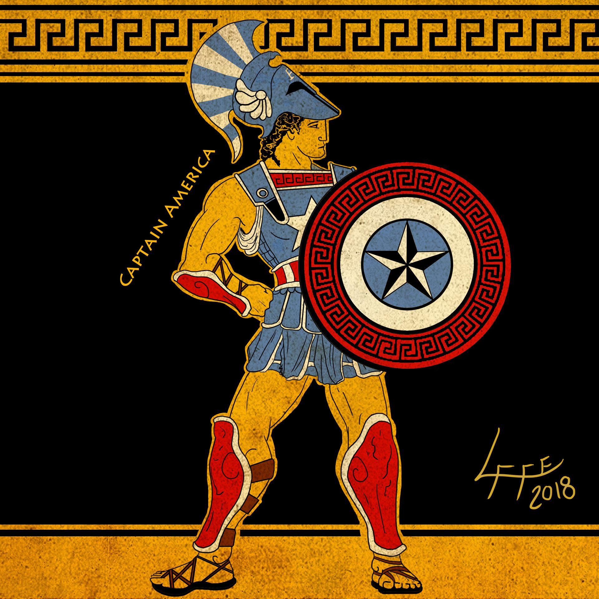 ArtStation - Captain America in Ancient Greece