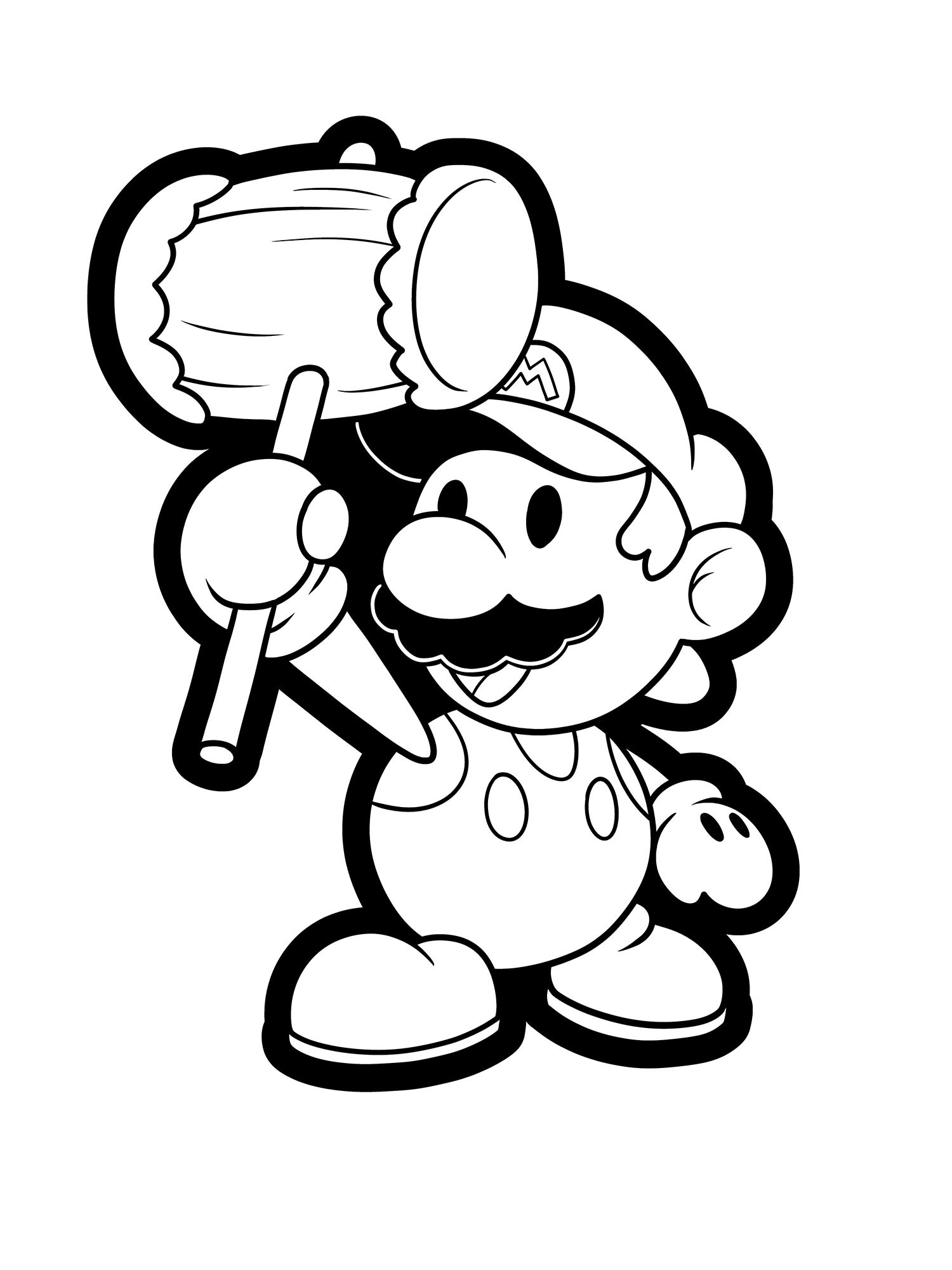 paper mario coloring pages