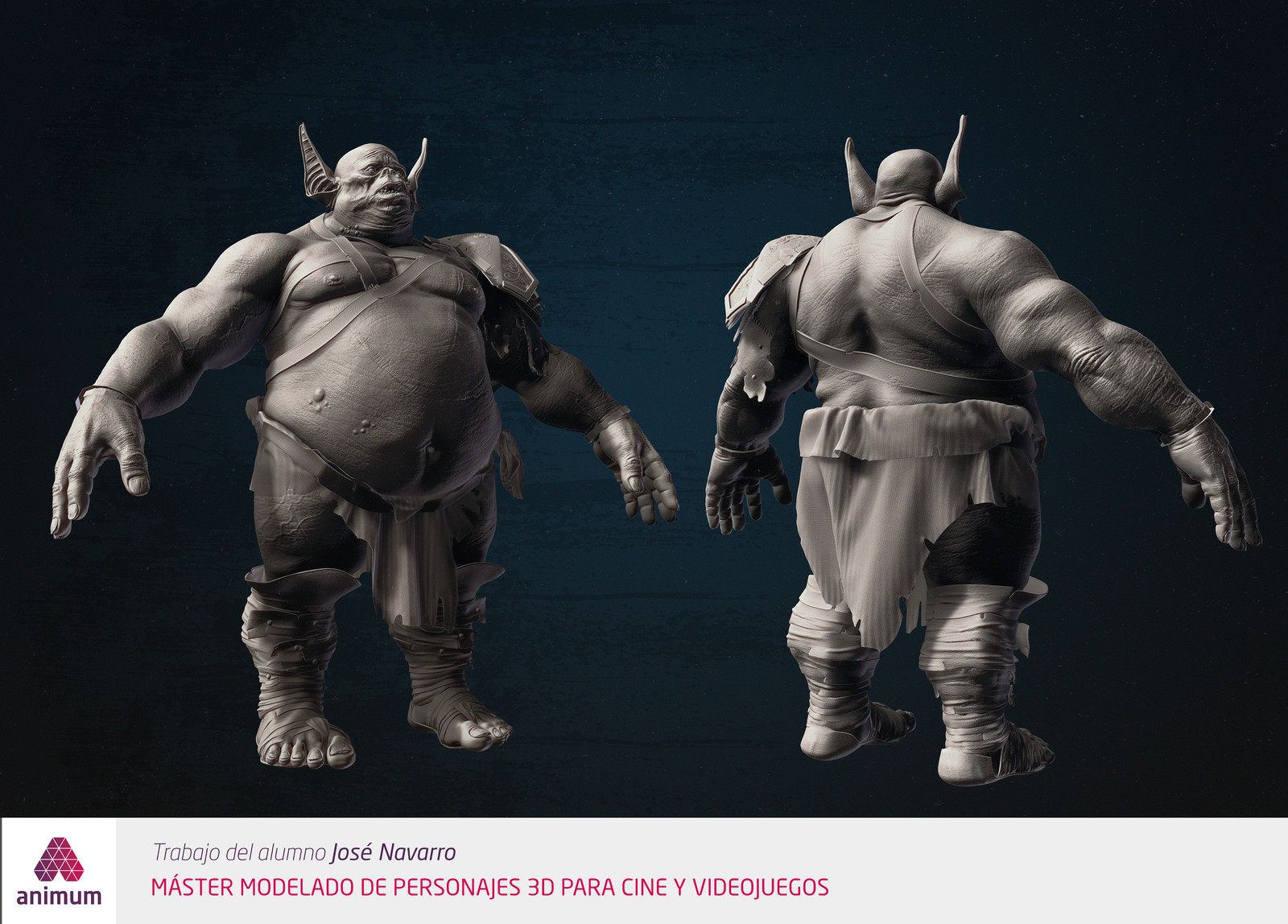 Animum Creativity Advanced School - Fat Orc | Modelado Personaje Criatura