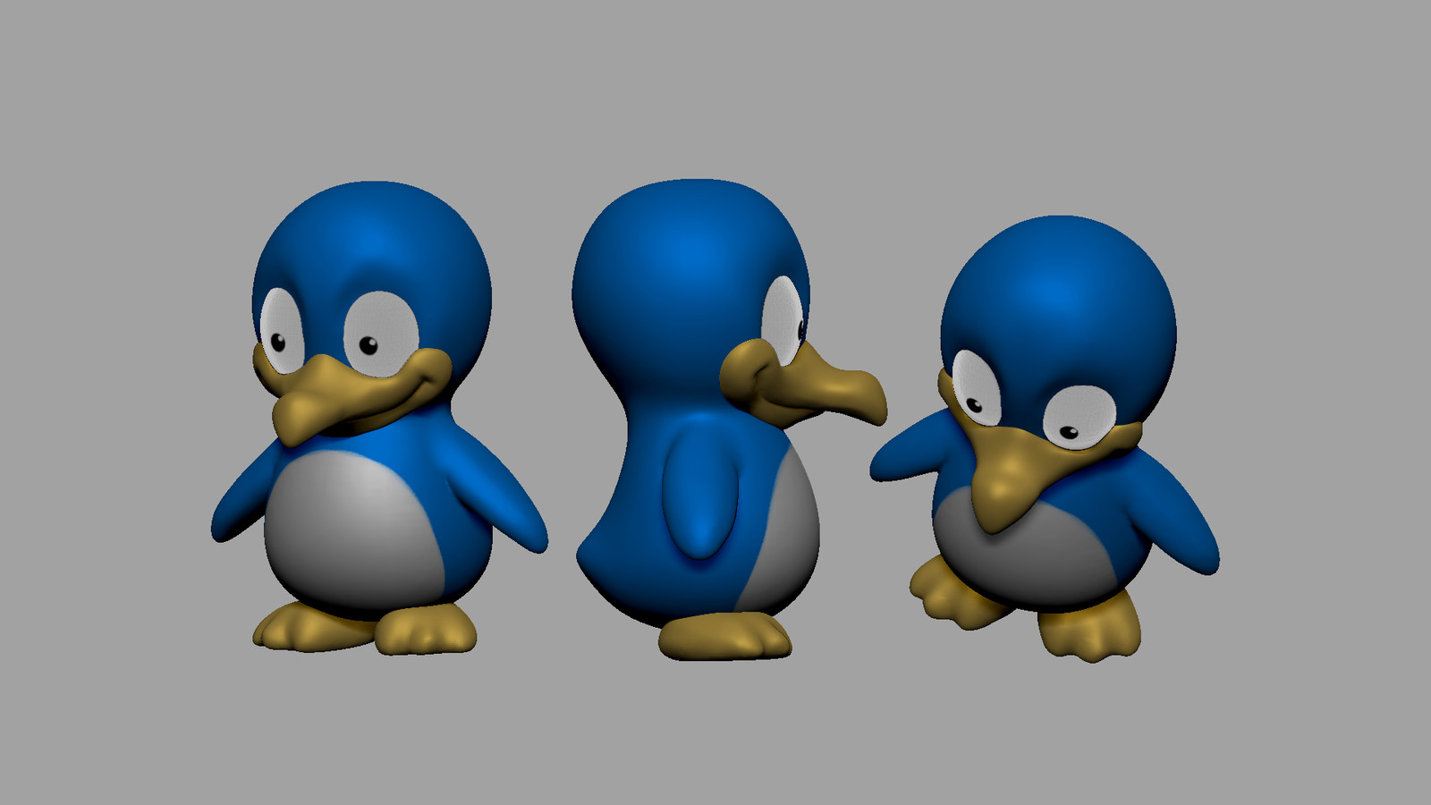 Blue Penguin Cartoon