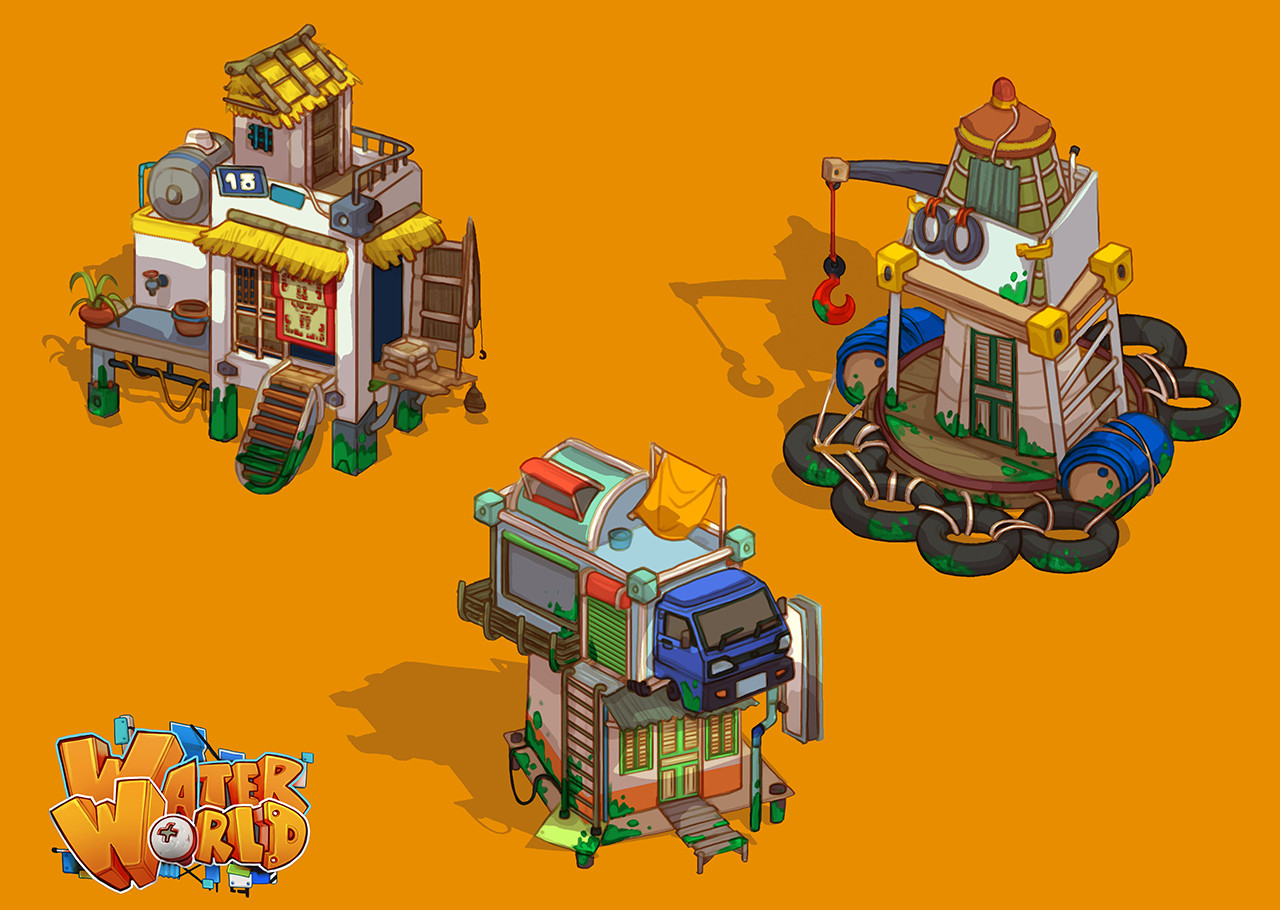 Thunder Cloud Studio - WaterWorld - BARM Town Modular Houses