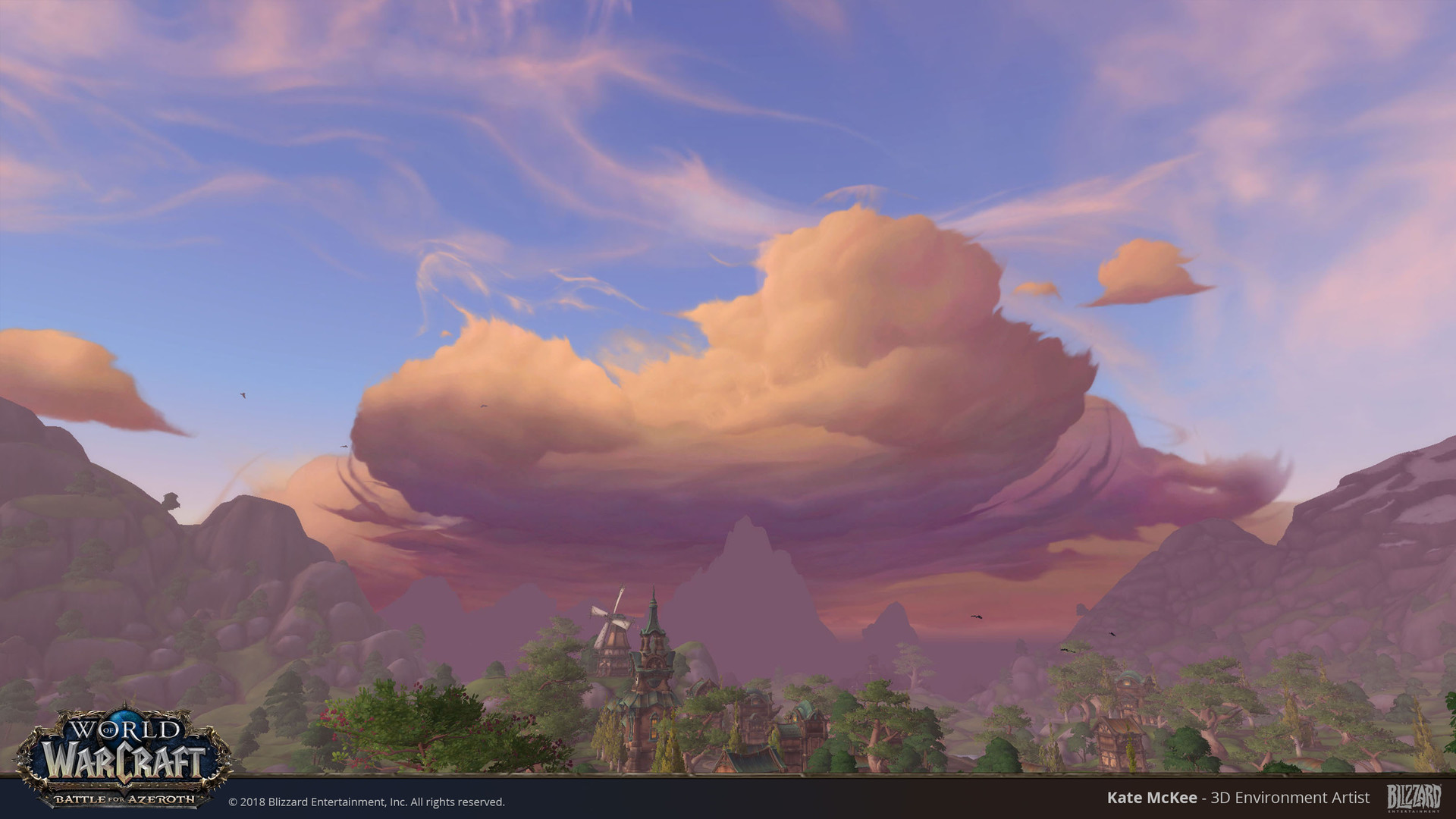 Kate McKee - World of Warcraft: Battle for Azeroth - Stormsong Valley Sky