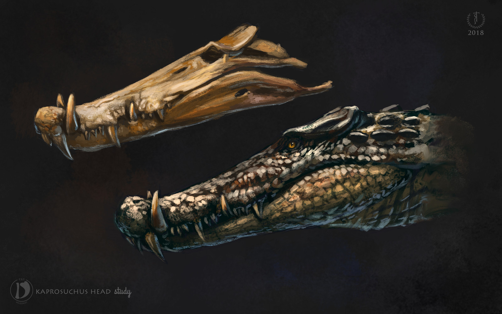 Tatiana Yamshanova - Kaprosuchus head study