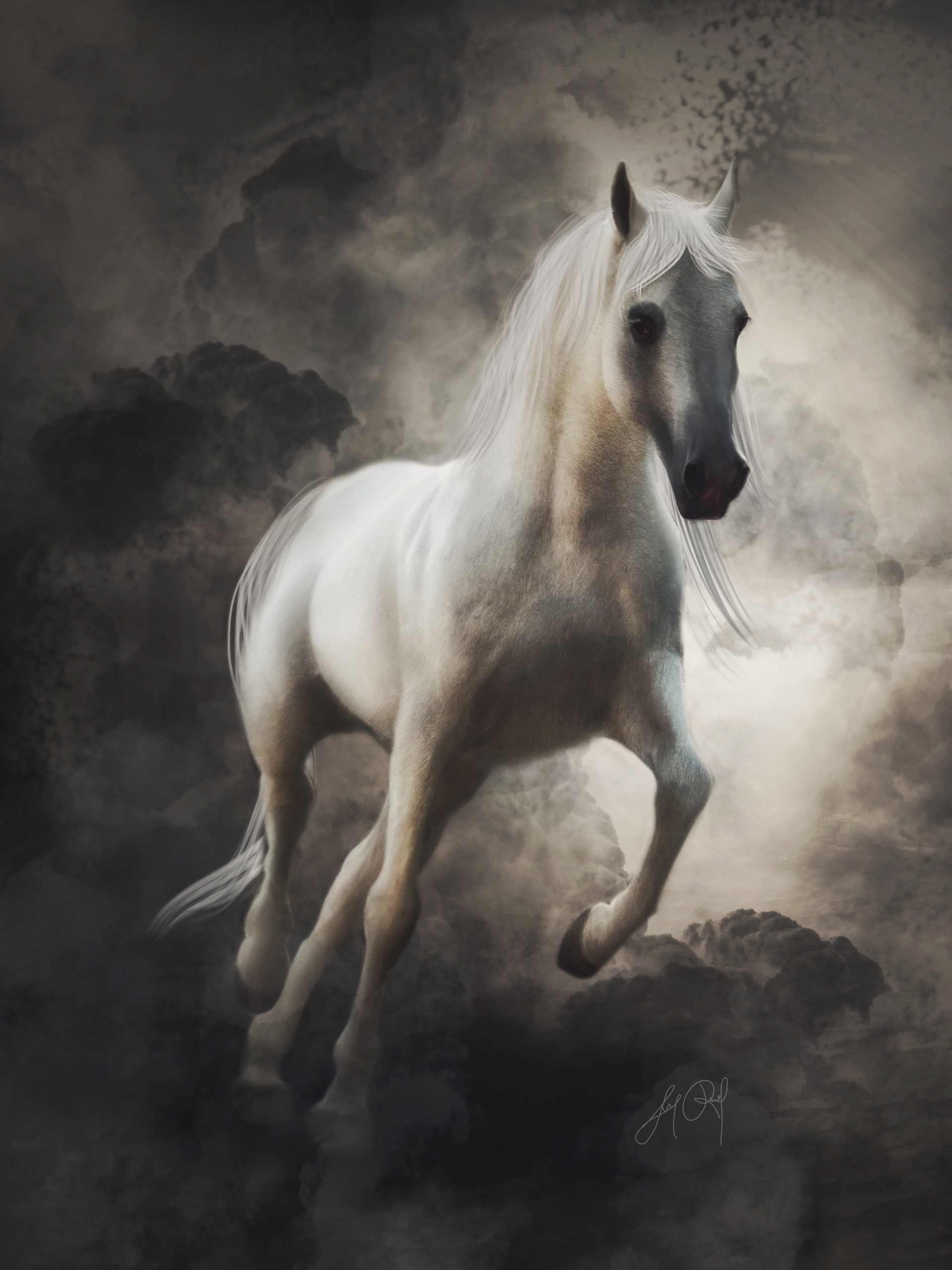 how to digitally draw a horse