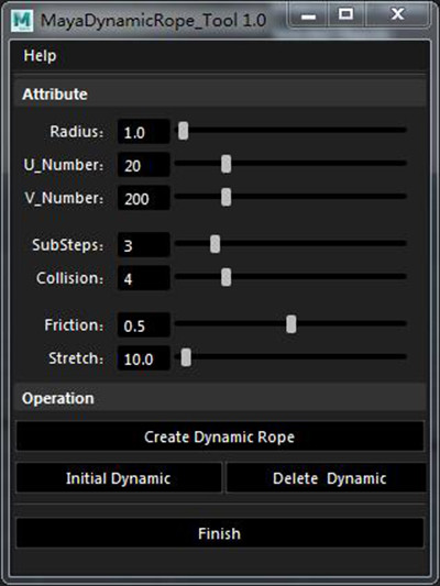 lsr CG - Maya dynamic rope