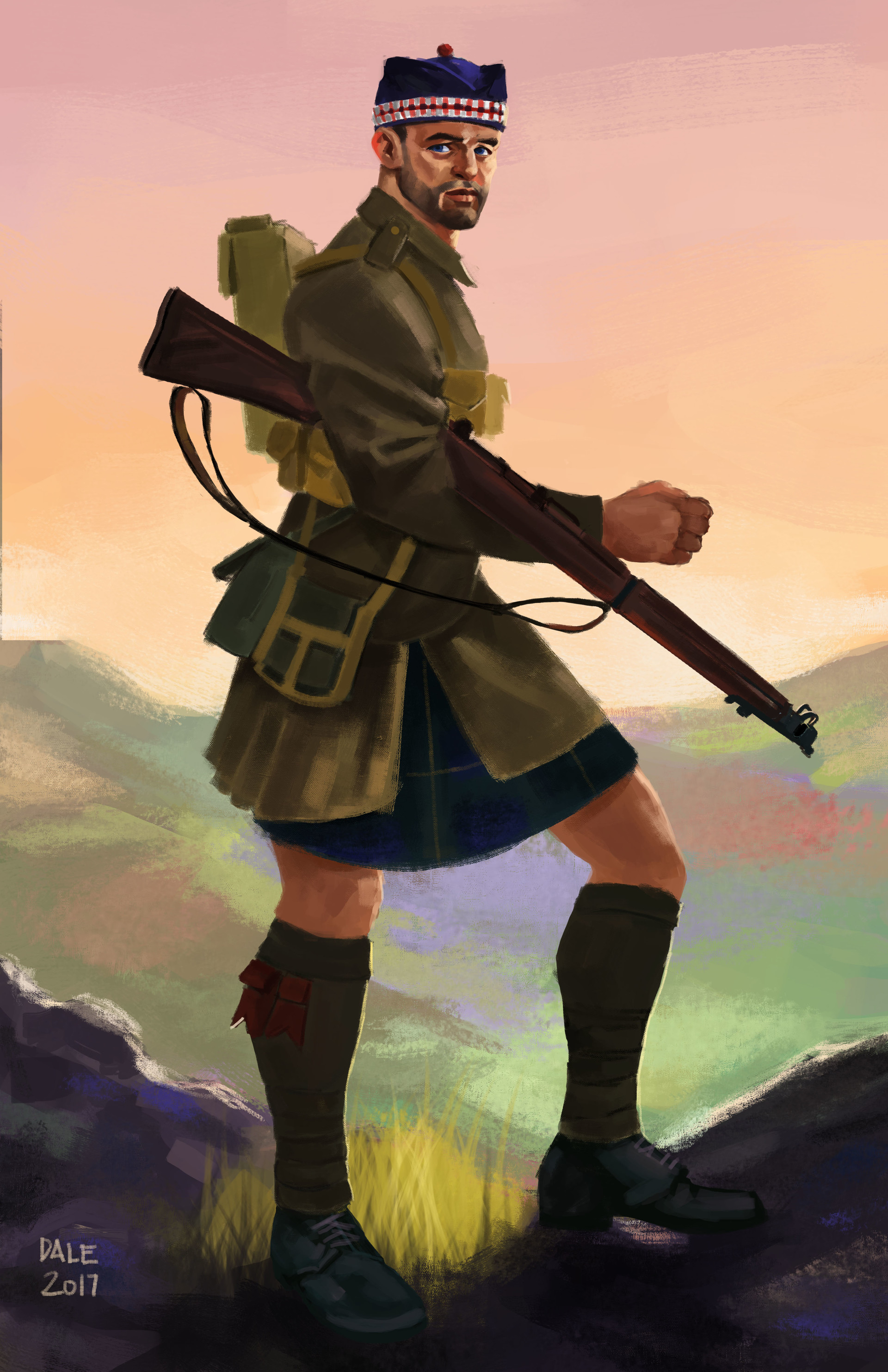 ArtStation - World War One Era Gordon Highlander