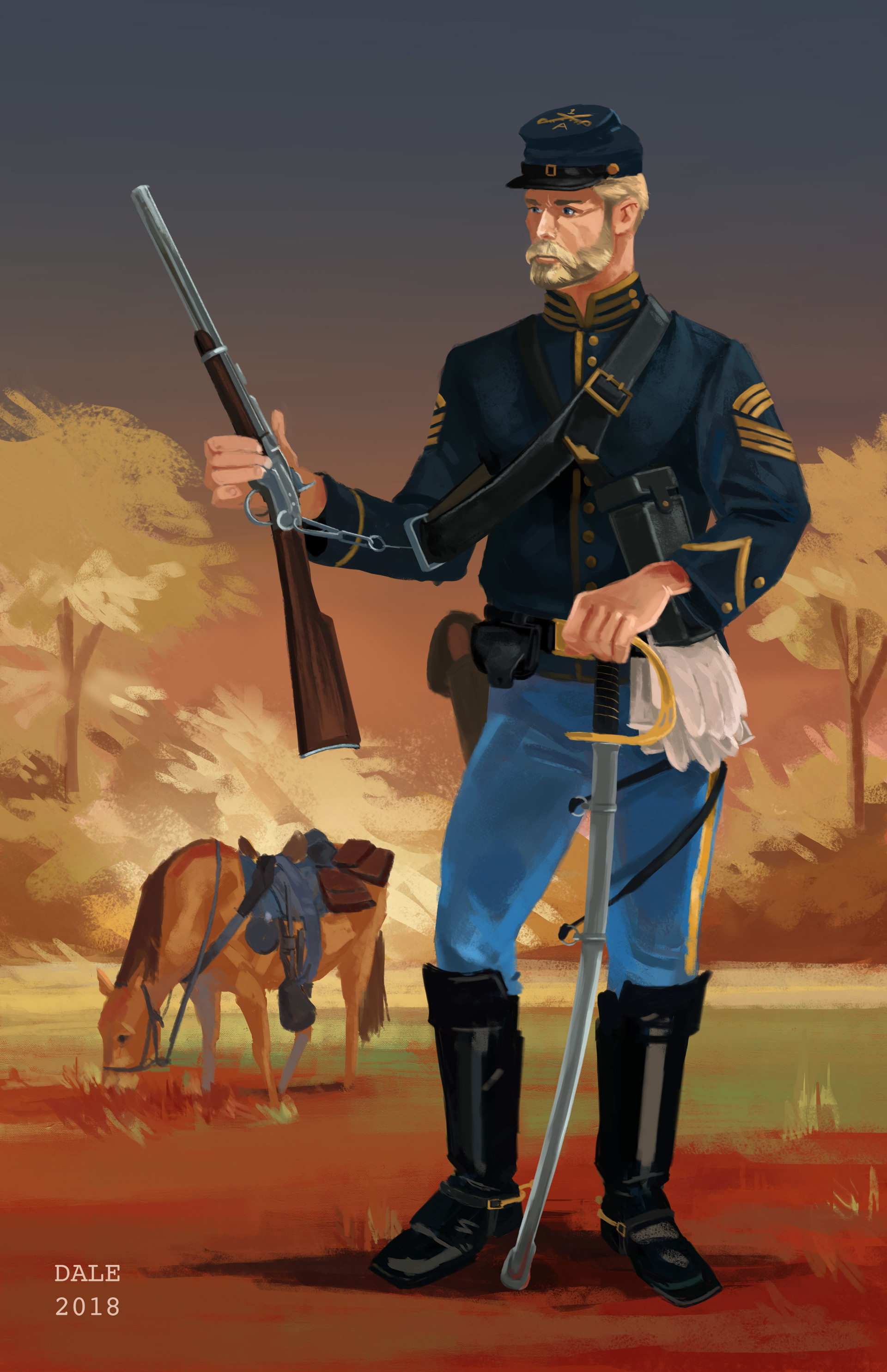 ArtStation - US Civil War Era Union Cavalryman