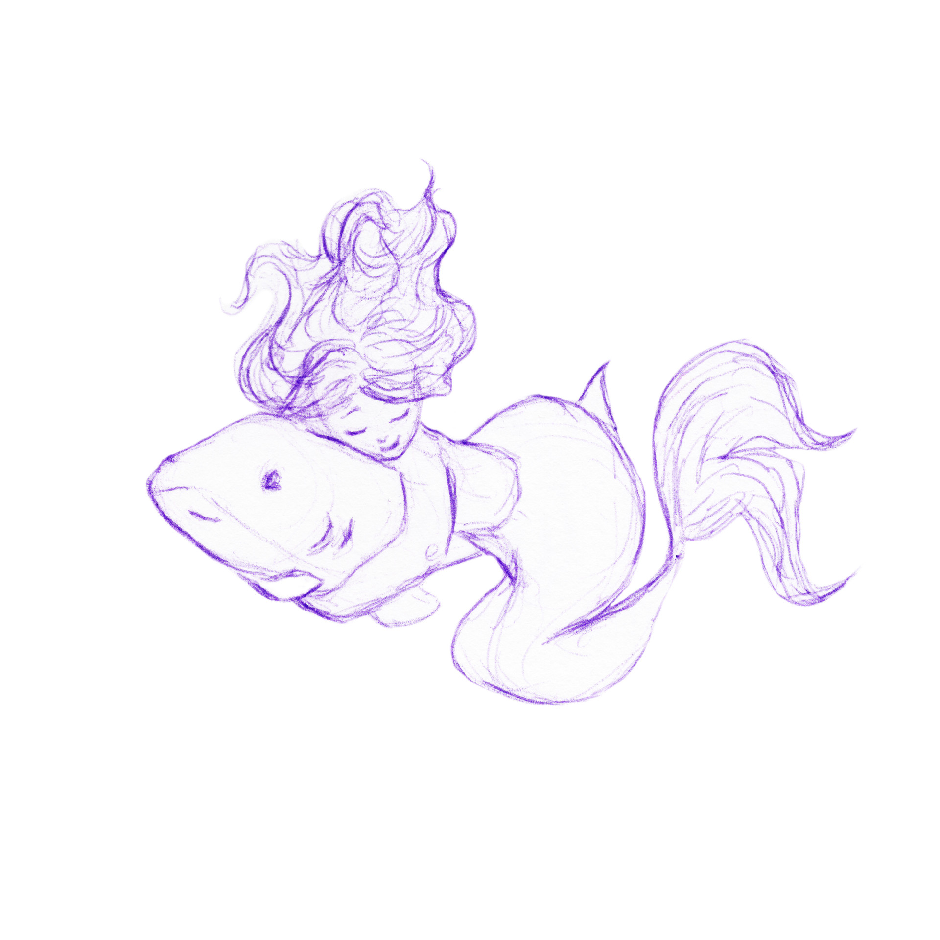 how to draw a mermaid puppy