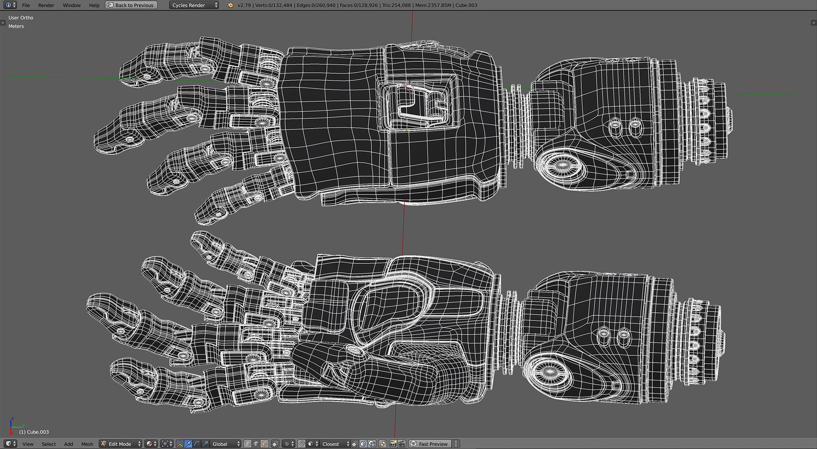 Gregory Trusov - Robotic hand high-poly