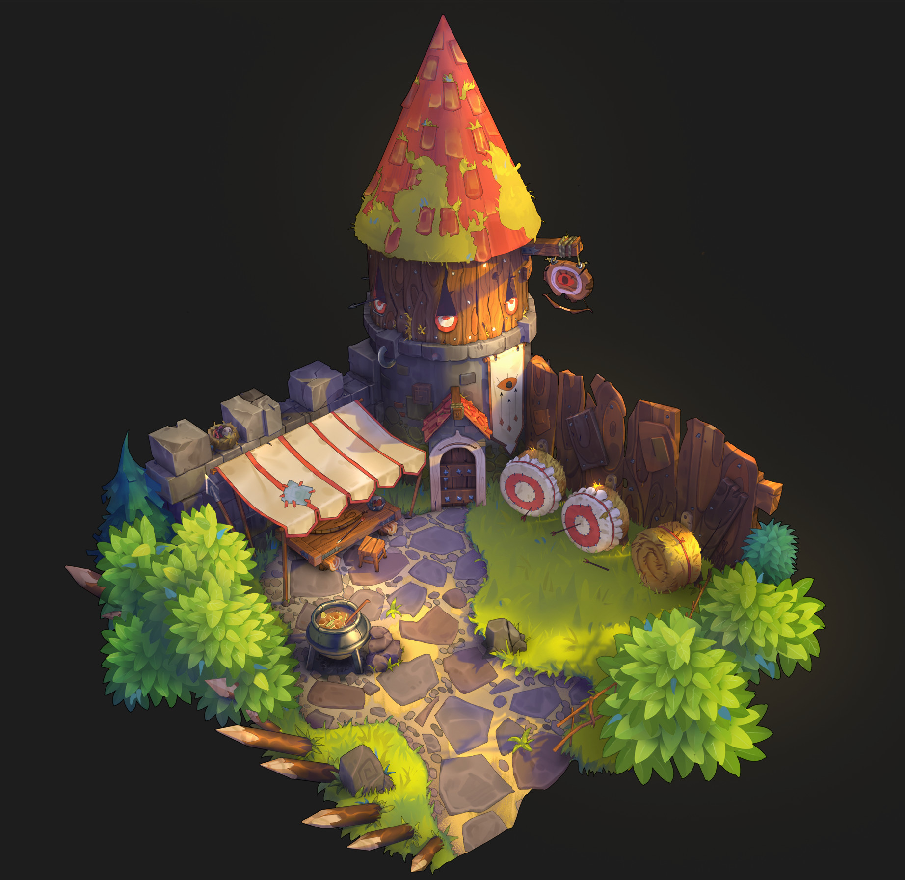 ArtStation - Training castle for archers