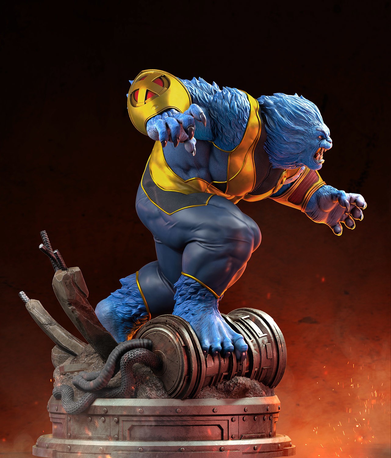 Marcel Nilo - X-Men Beast Collectible Fun Art
