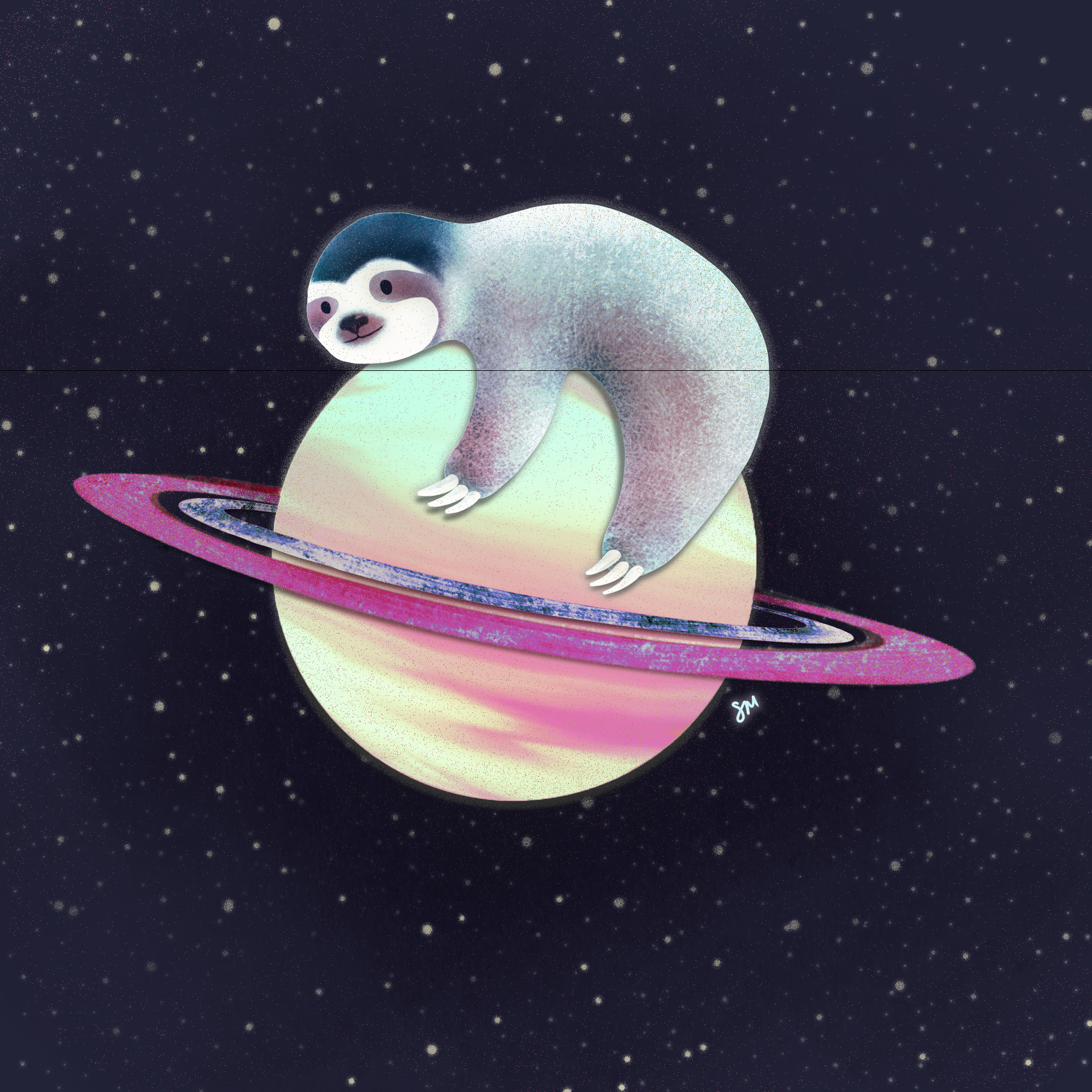 Space Sloth Wallpaper