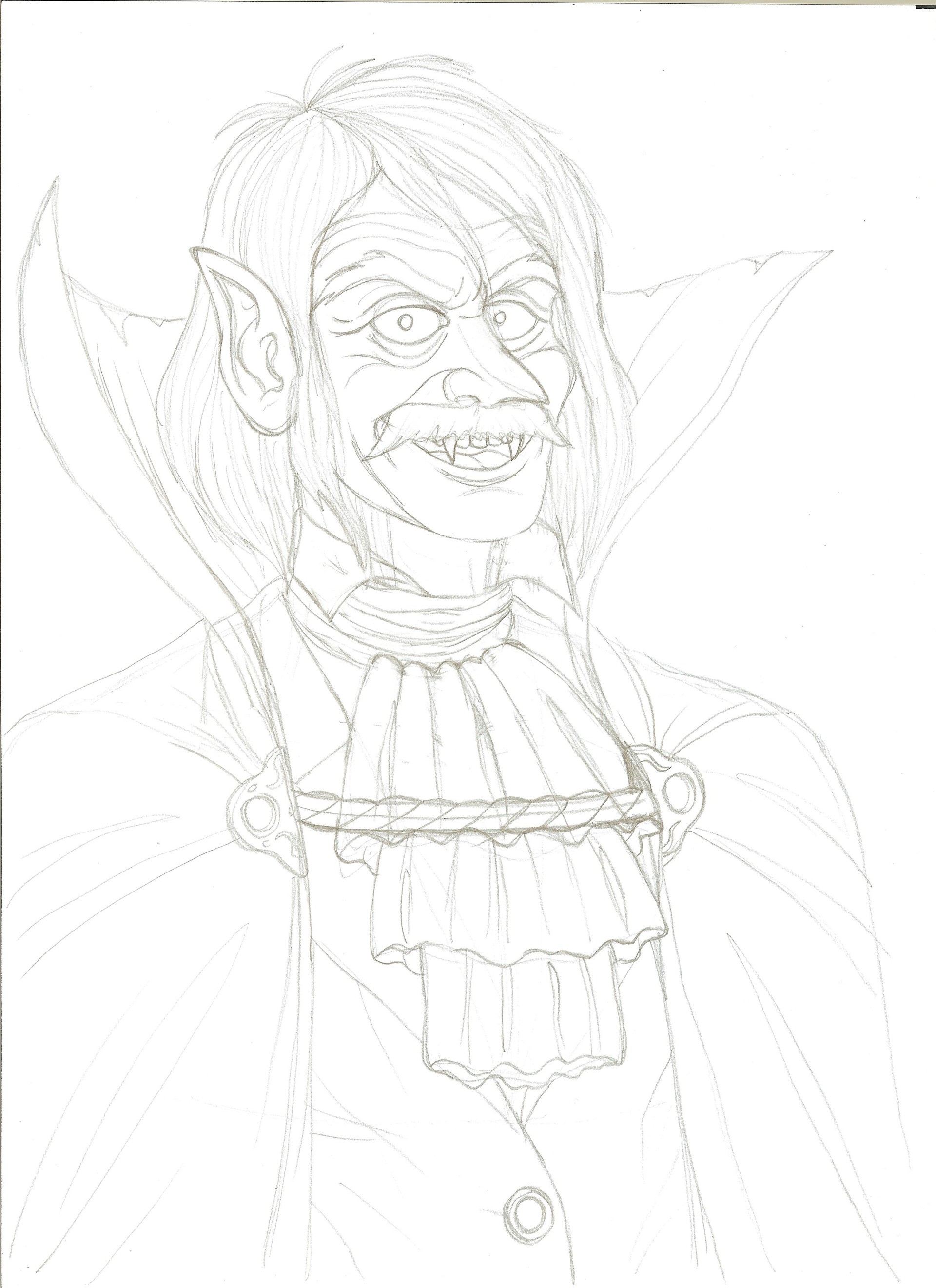 fang coloring pages count dracula