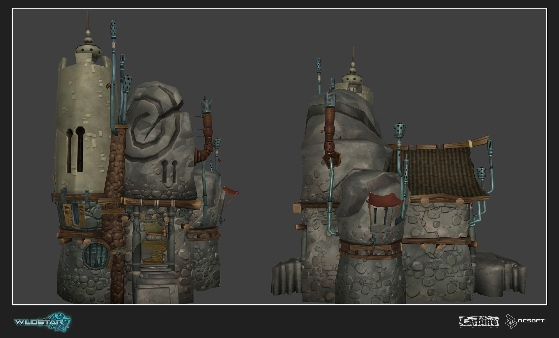 ArtStation - Wildstar Granok Buildings