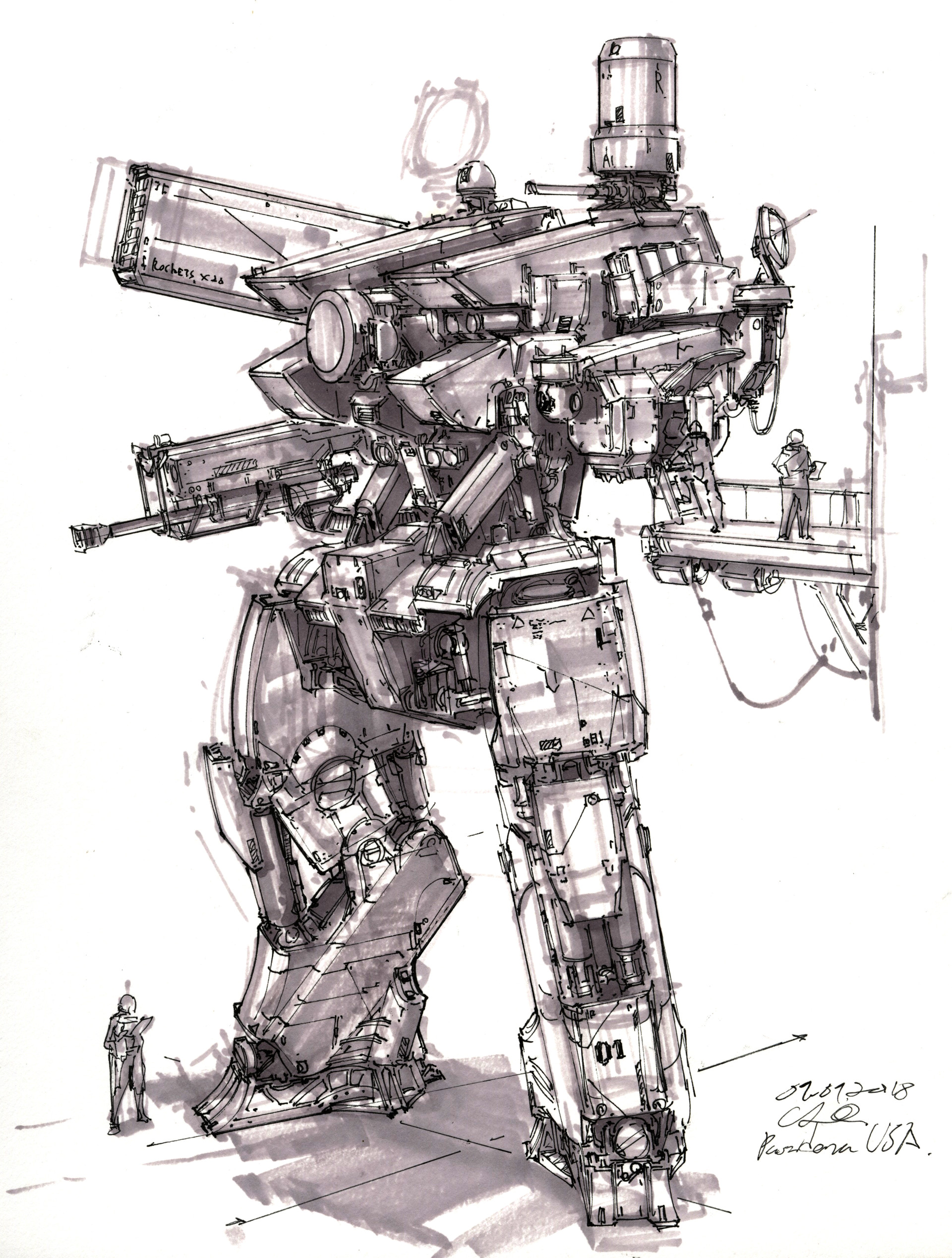 Longque Chen - mech practice drawing