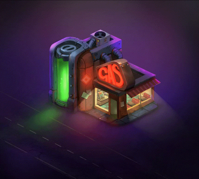 ArtStation - Gas station