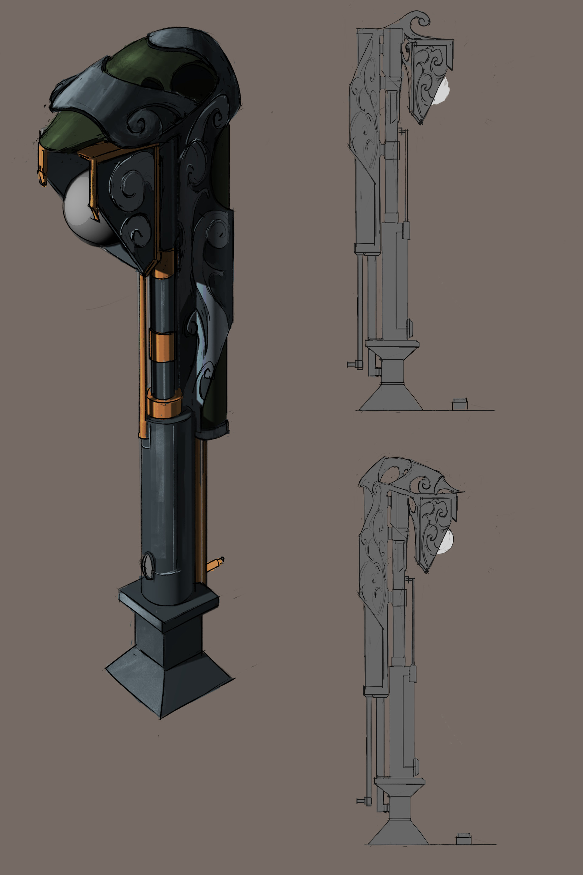 ArtStation - Steampunk citylamp