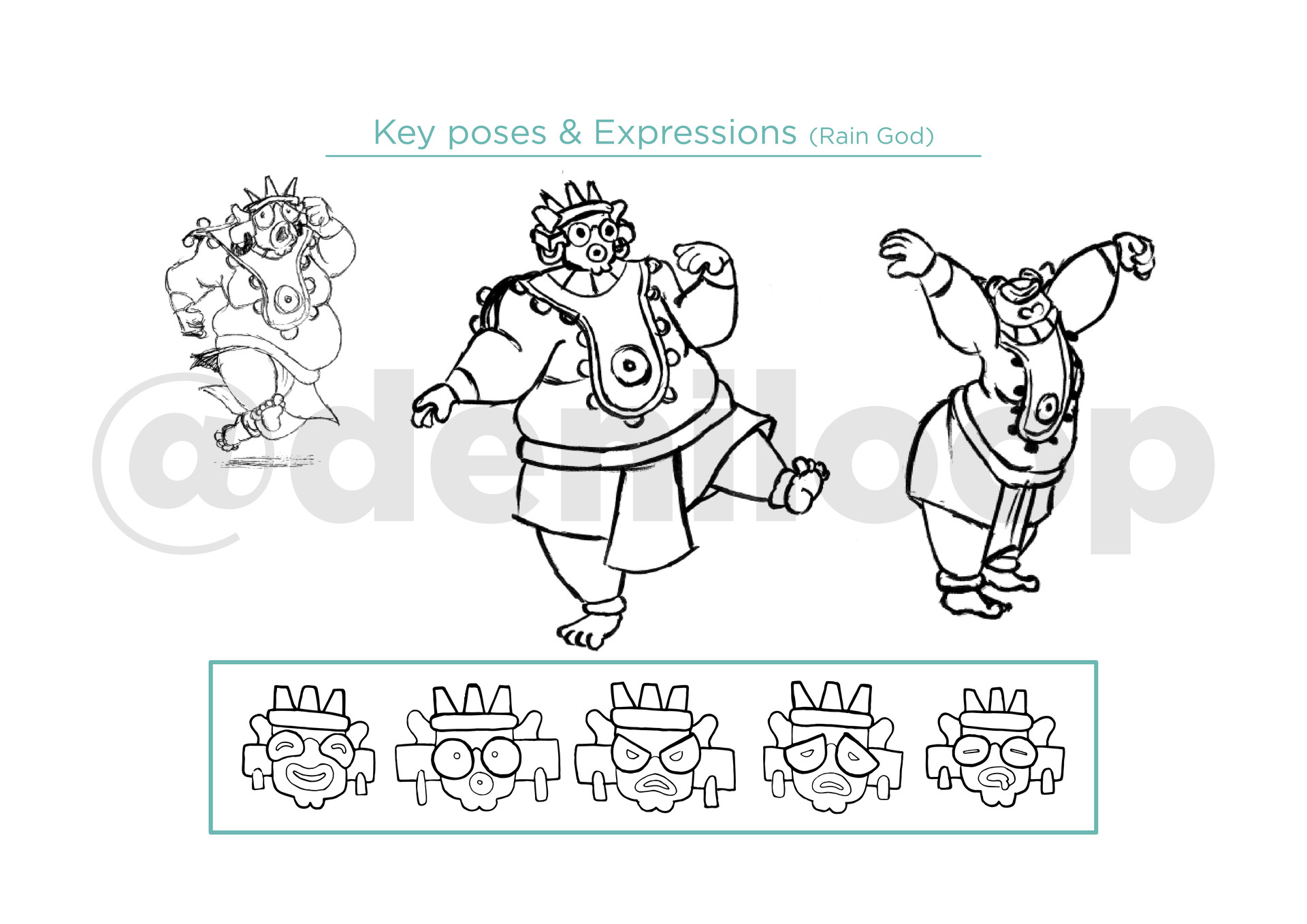 how to draw rain god