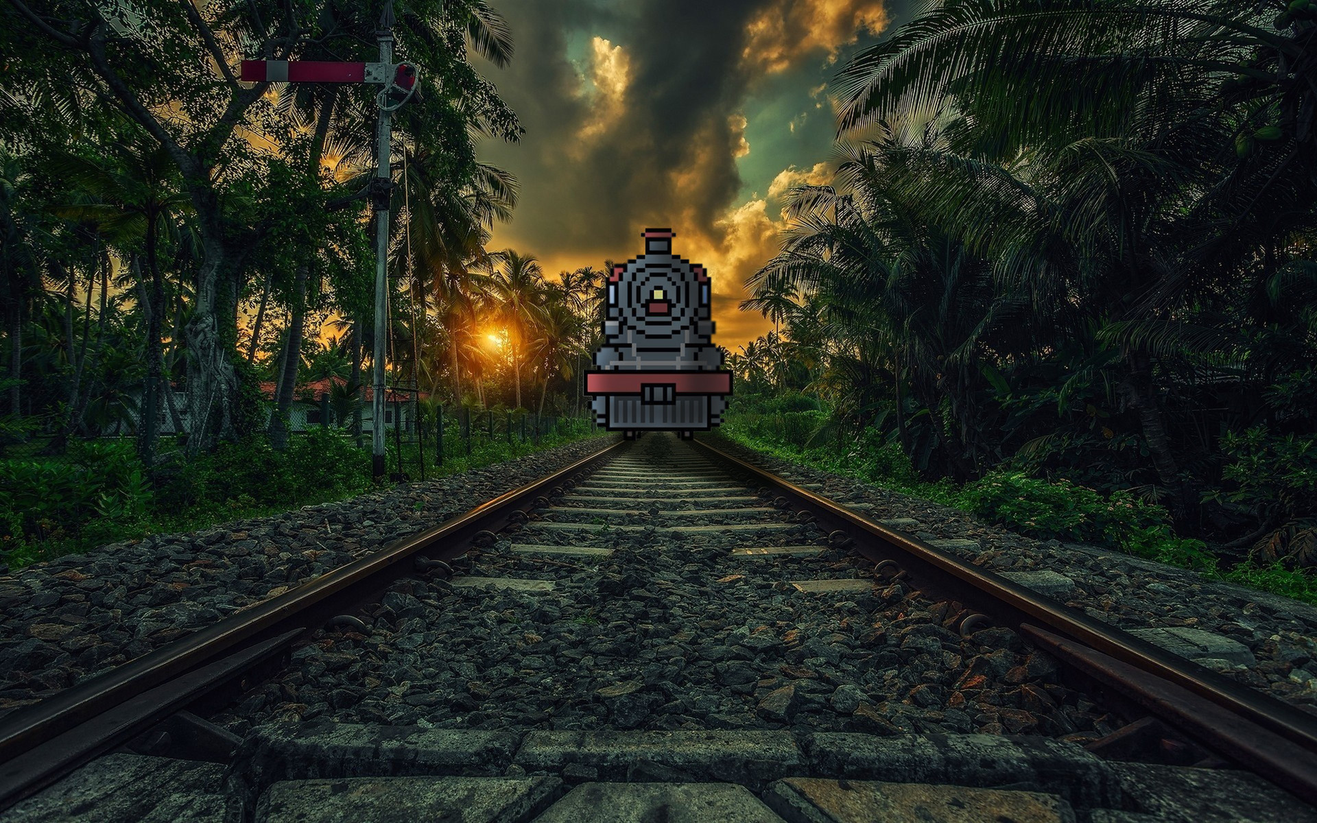 ArtStation - Pixel train in Reality