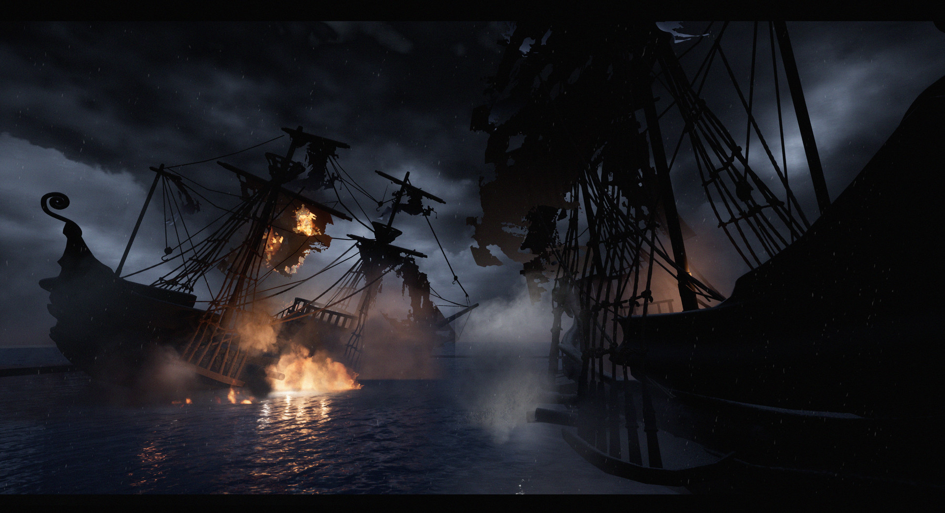 ArtStation - Battle in the sea