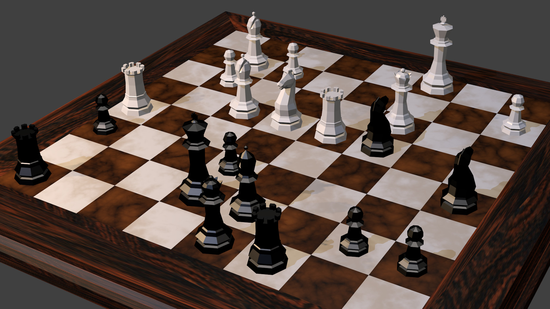 ArtStation - Low Poly Chess Set