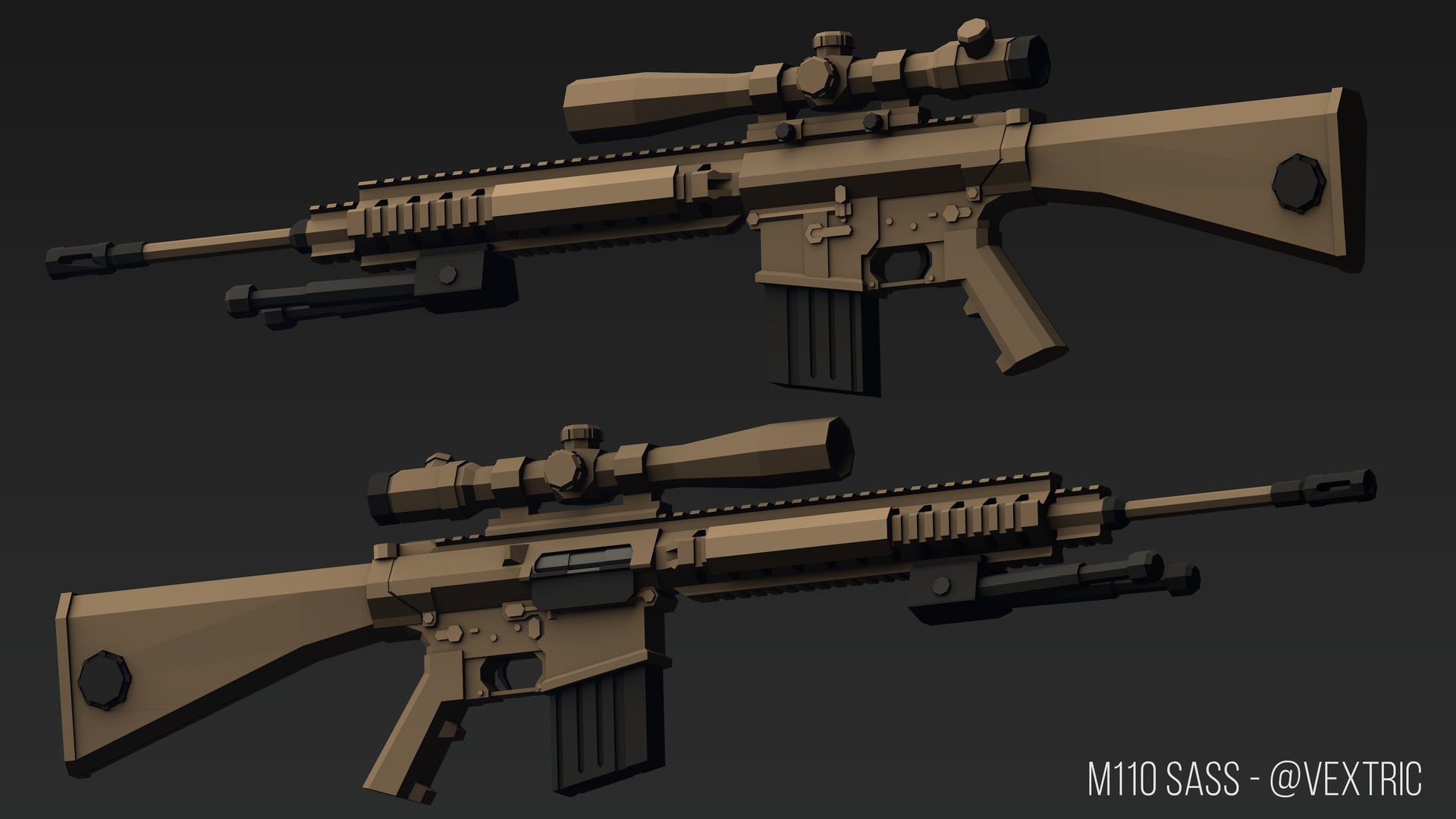 Vextric _ - Low Poly M110 SASS