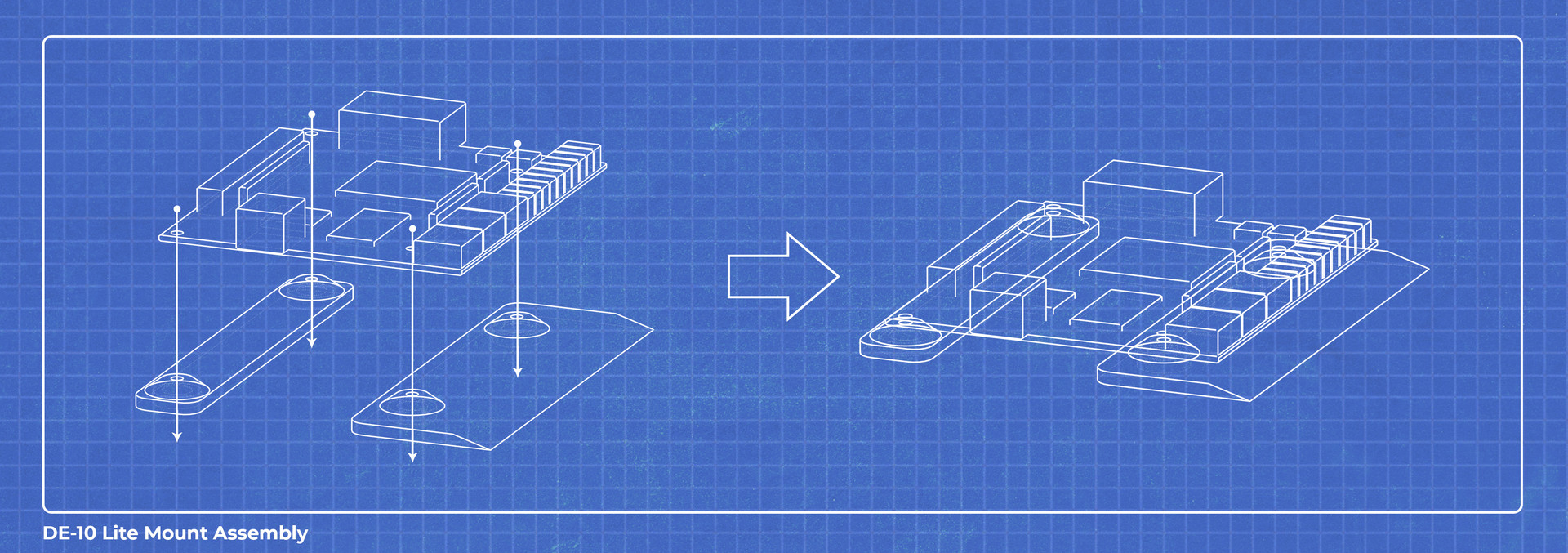 ArtStation - DE-10 Lite Mount Blueprint Renders