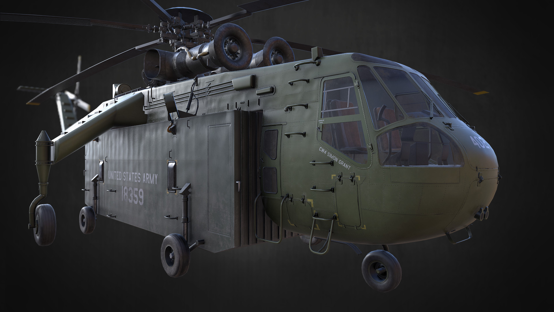 ArtStation - Sikorsky CH-54 Tarhe