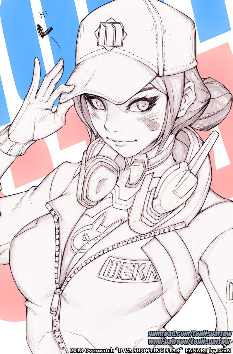 how to draw overwatch dva