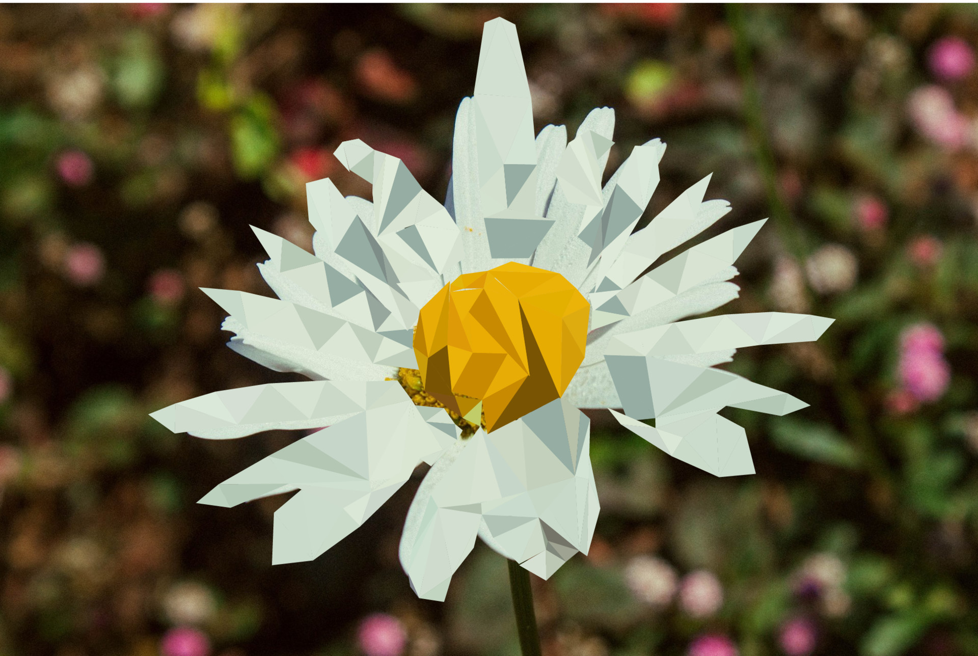 ArtStation - Polygonal Flower