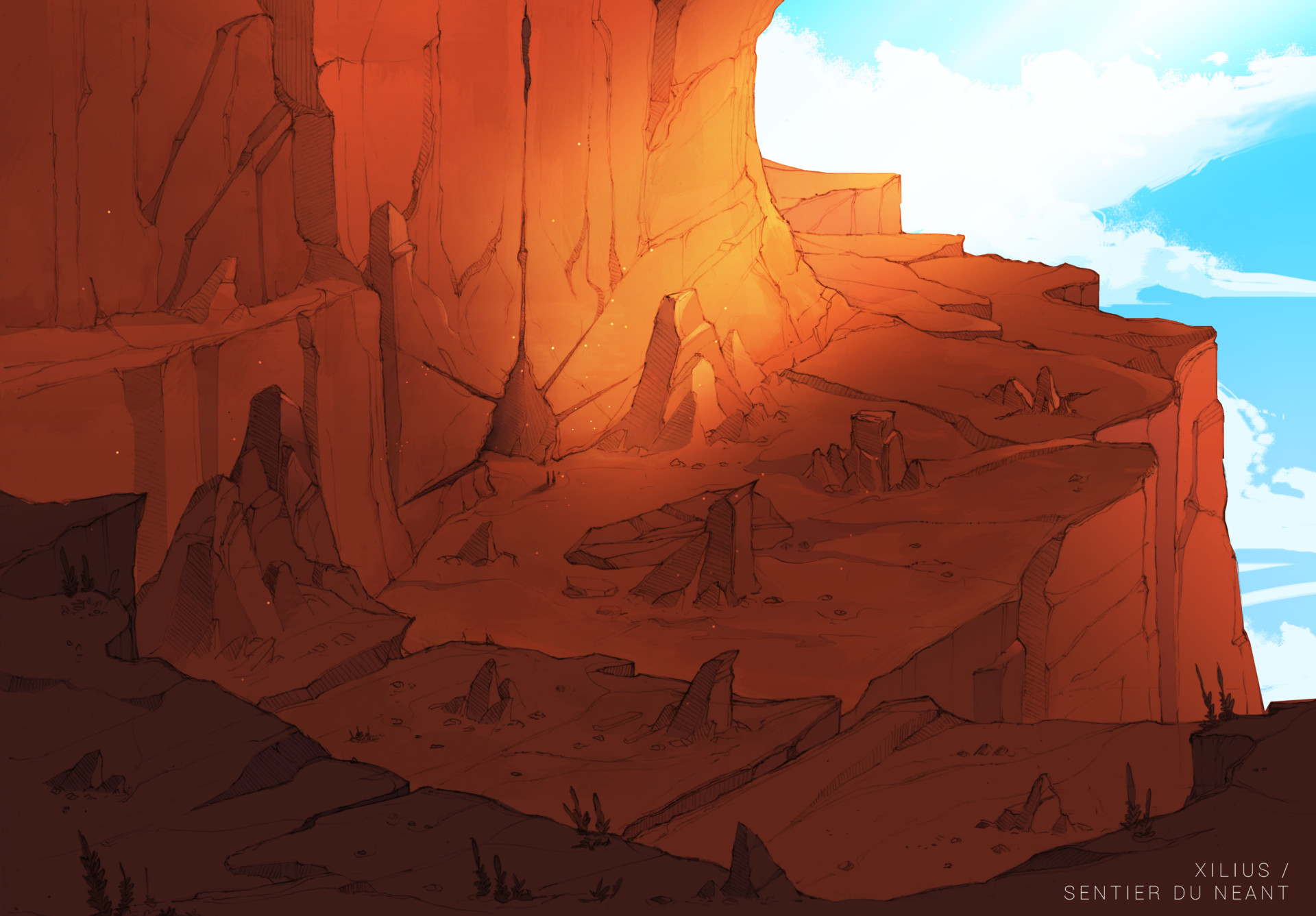 ArtStation - Path of nothingness, Xilius desert.