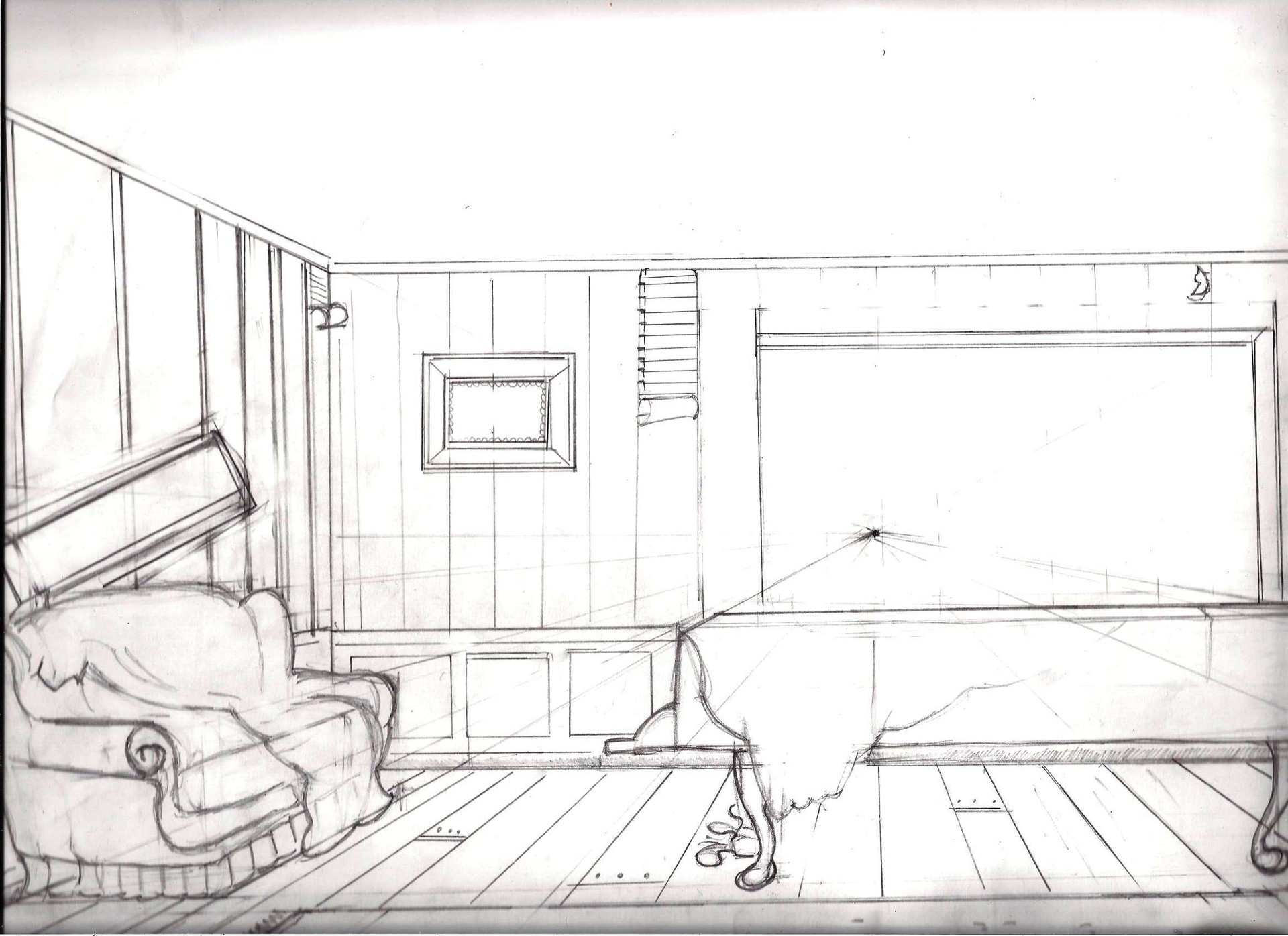 how to draw backgrounds house