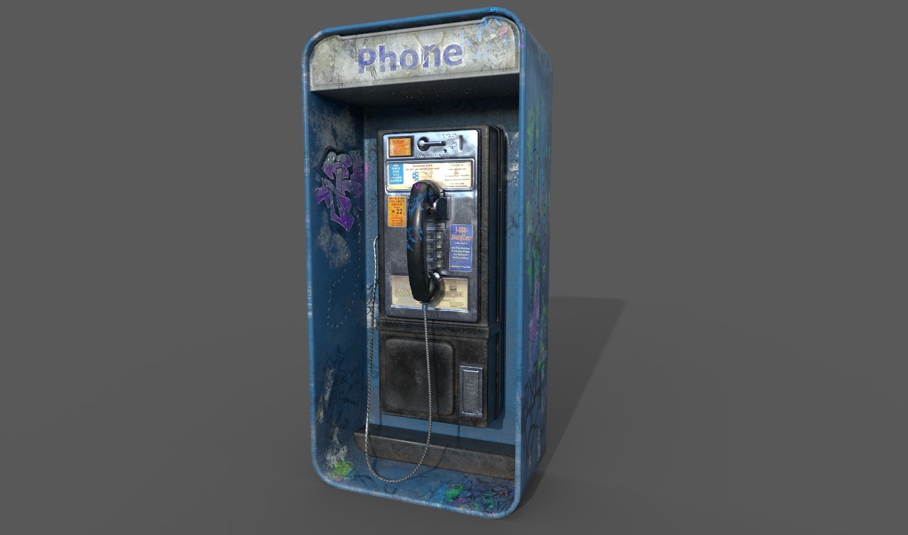 ArtStation - payphone low poly