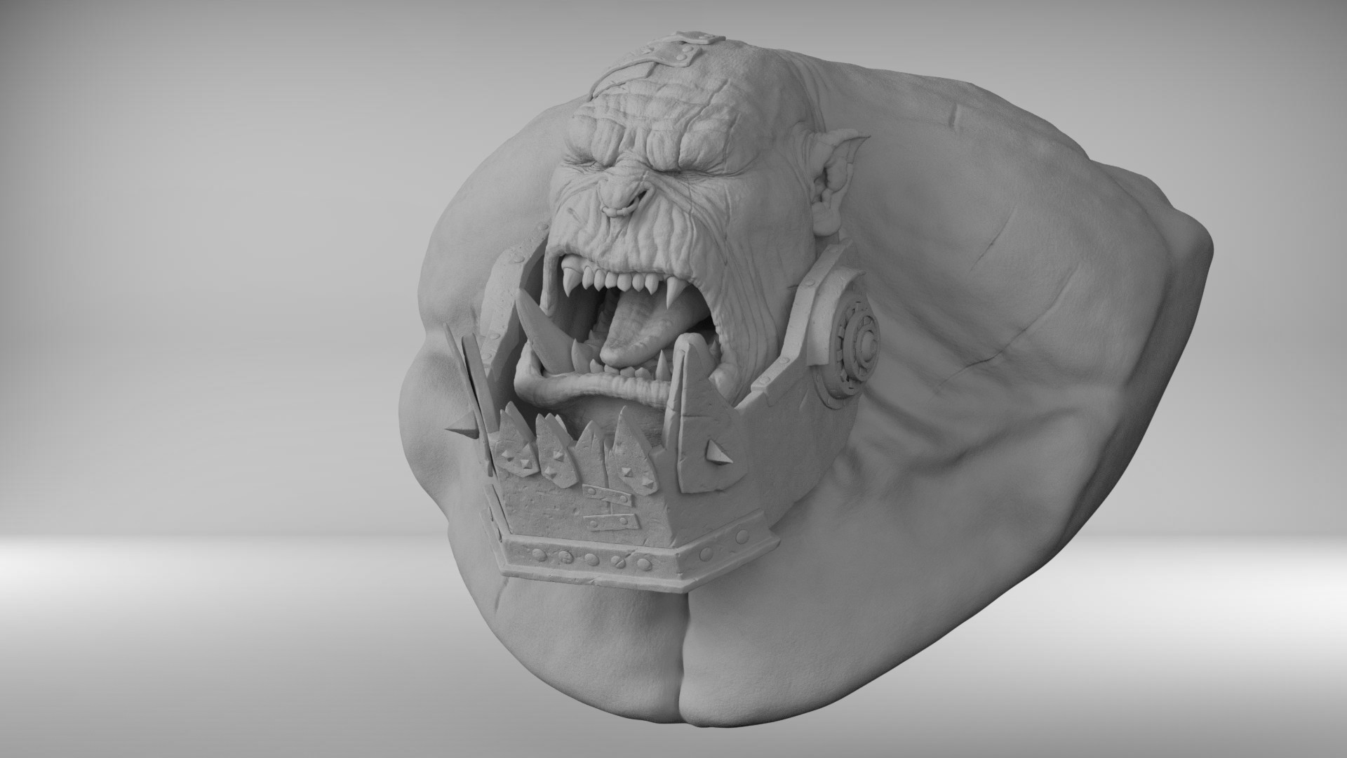 Antoine Engels - Warhammer 40k : Ork Bust Fan Art
