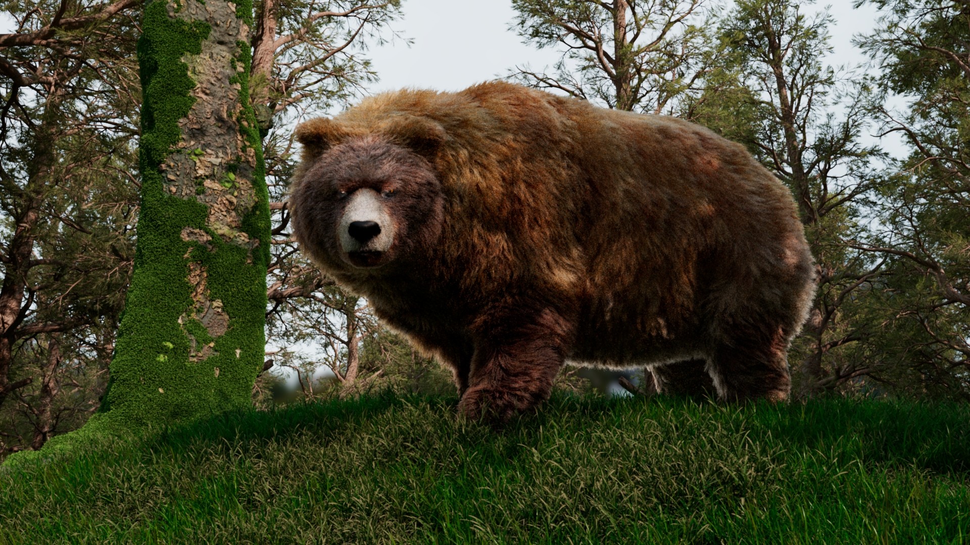 ArtStation - bear fur wip 01