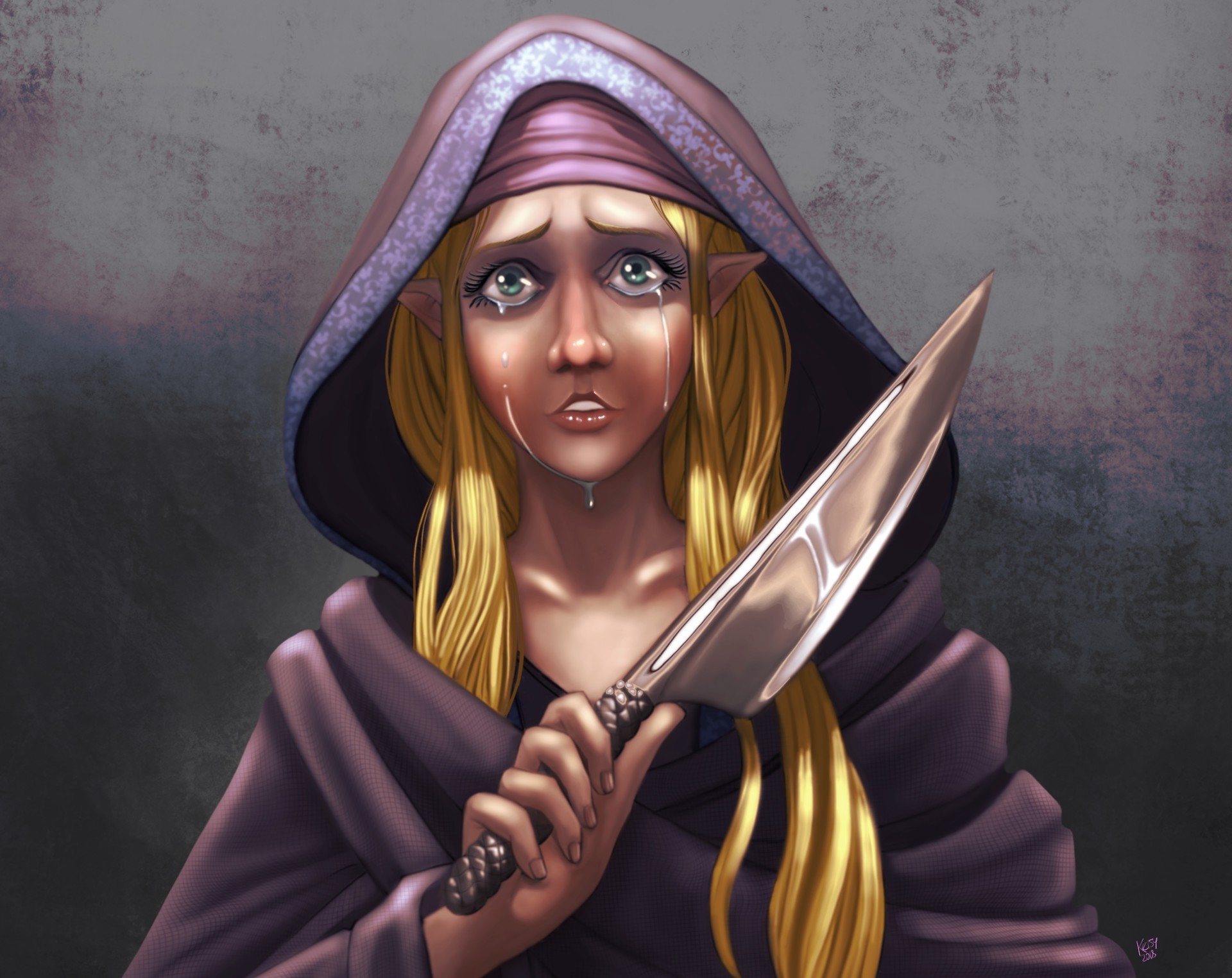 ArtStation - elf with knife