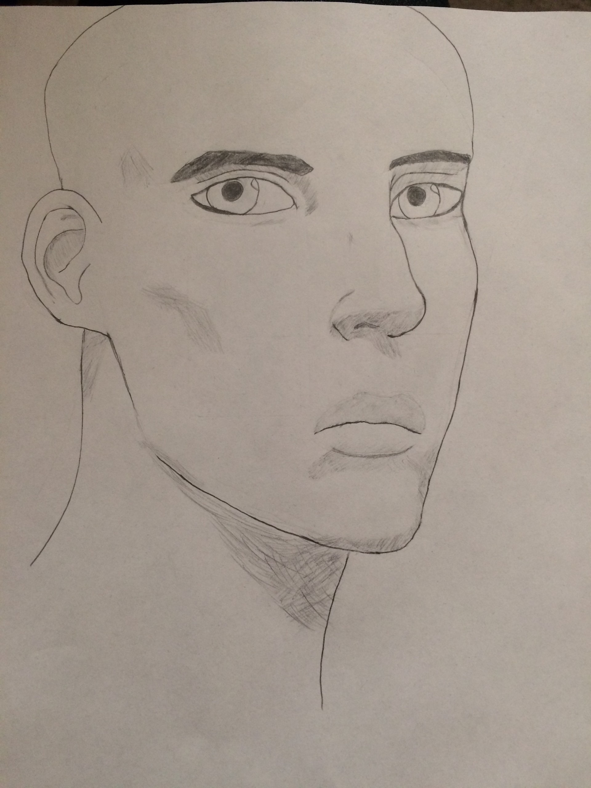 how to draw a face using shadows