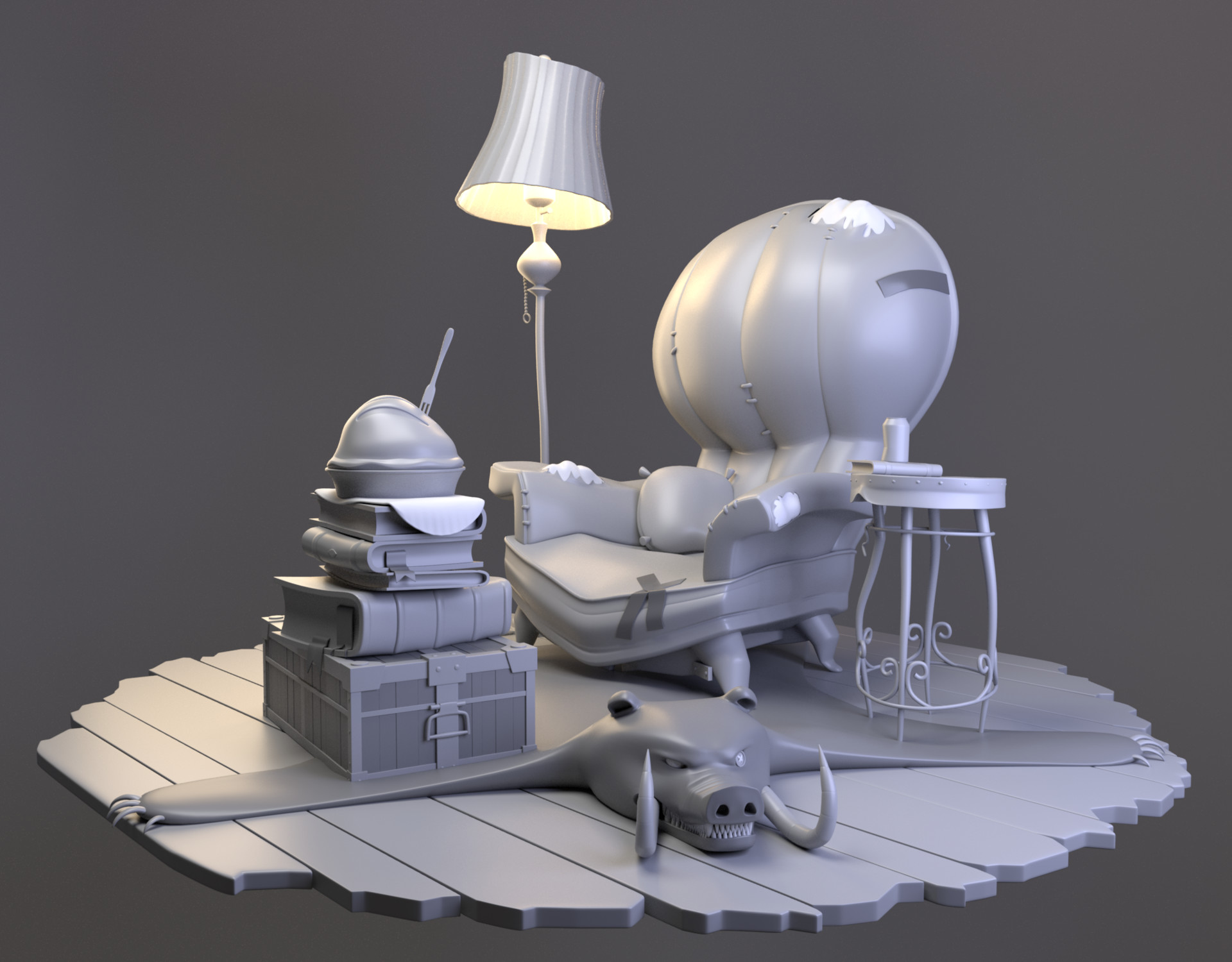 ArtStation - Stylized Living Room