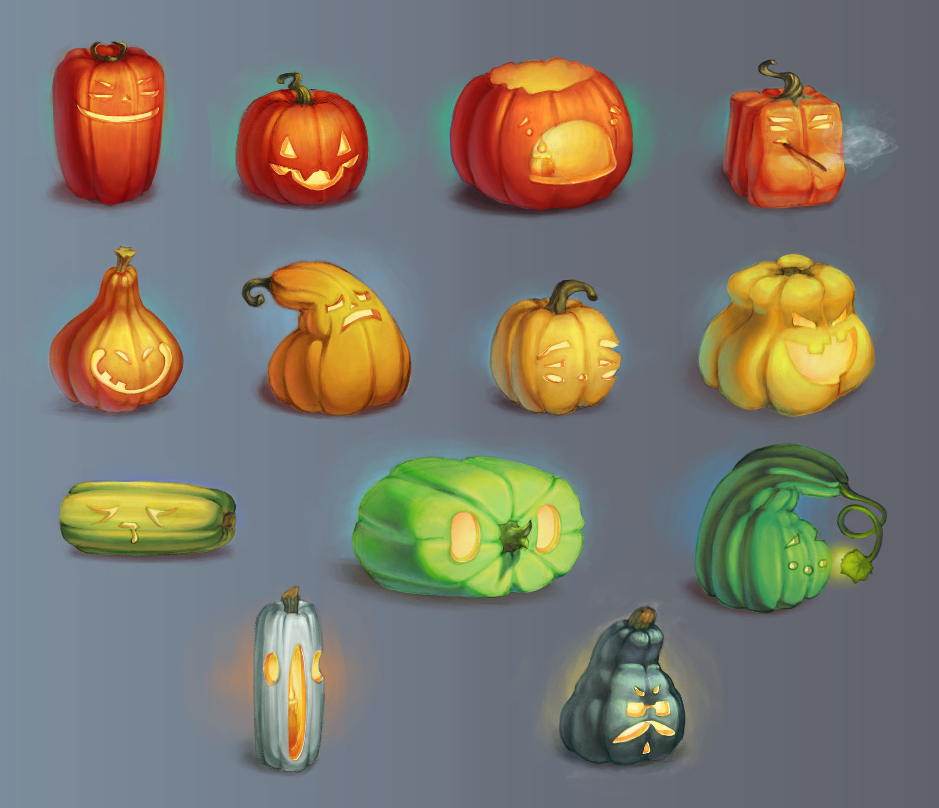 ArtStation - Halloween Pumpkins