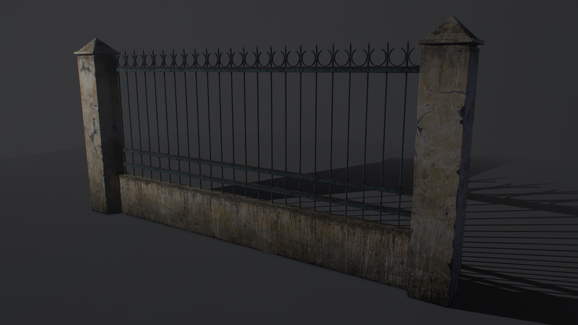 Nguyen Huy (ND9H) - damaged concrete pillar with rusty fence