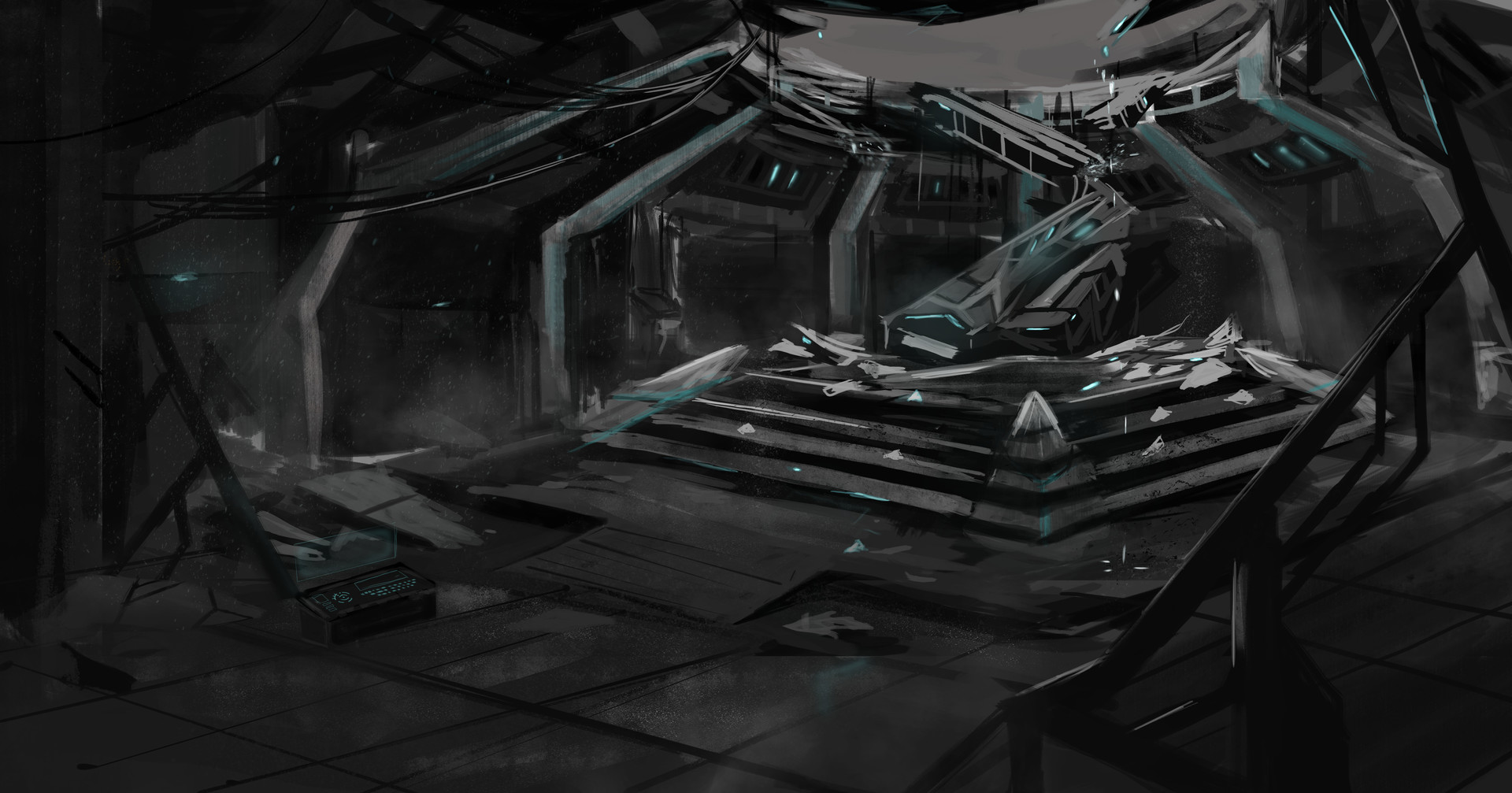 ArtStation - Broken Tech-Lab Thumbnail Idea