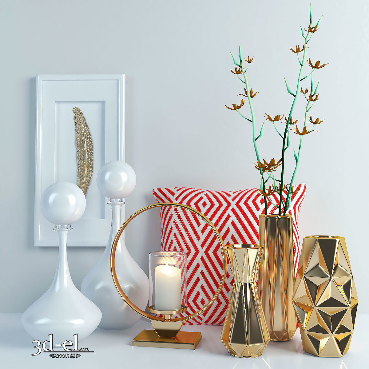 ArtStation - 3D model. Decorative set.