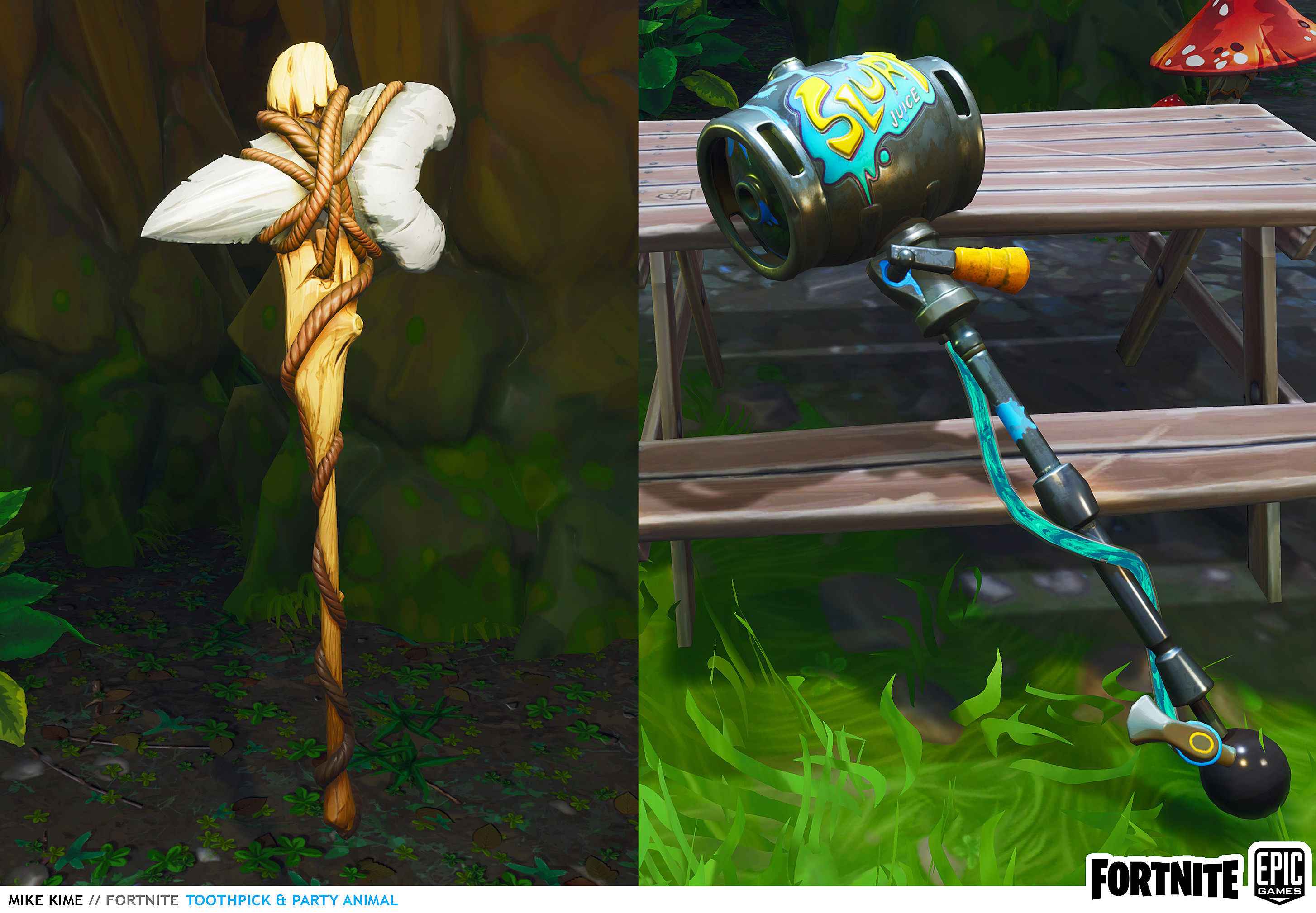 Mike Kime - Fortnite - Pickaxes (Party Animal & Tooth Pick)