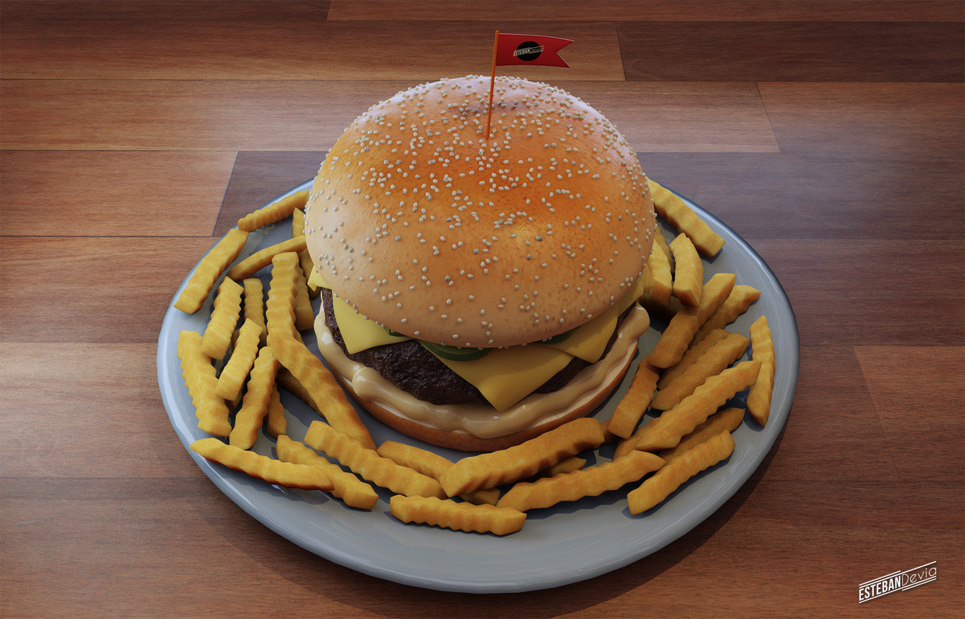 ArtStation - CGI burger