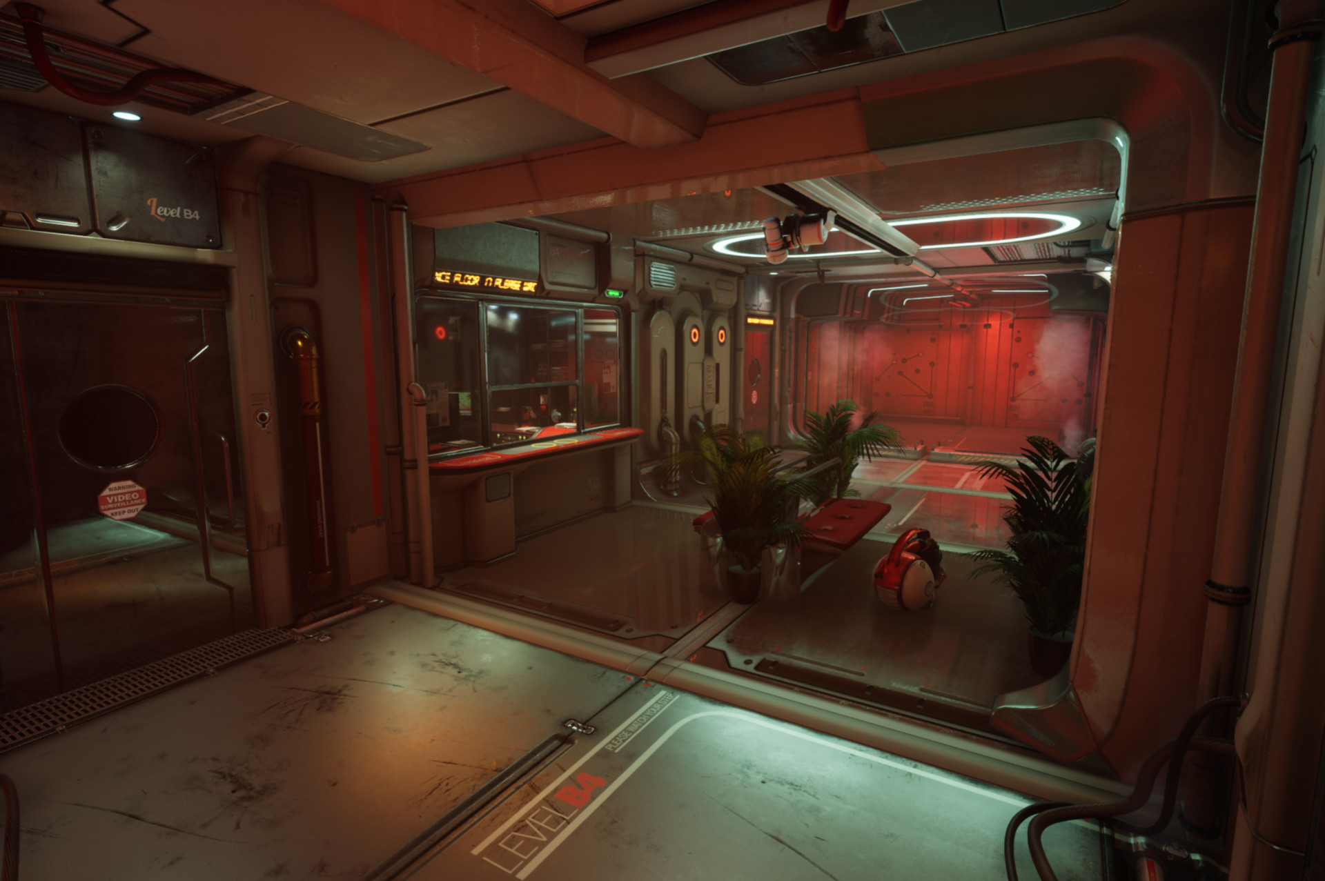 Sam Waite - Re-lighting test - UE4 Sci-Fi Hallway