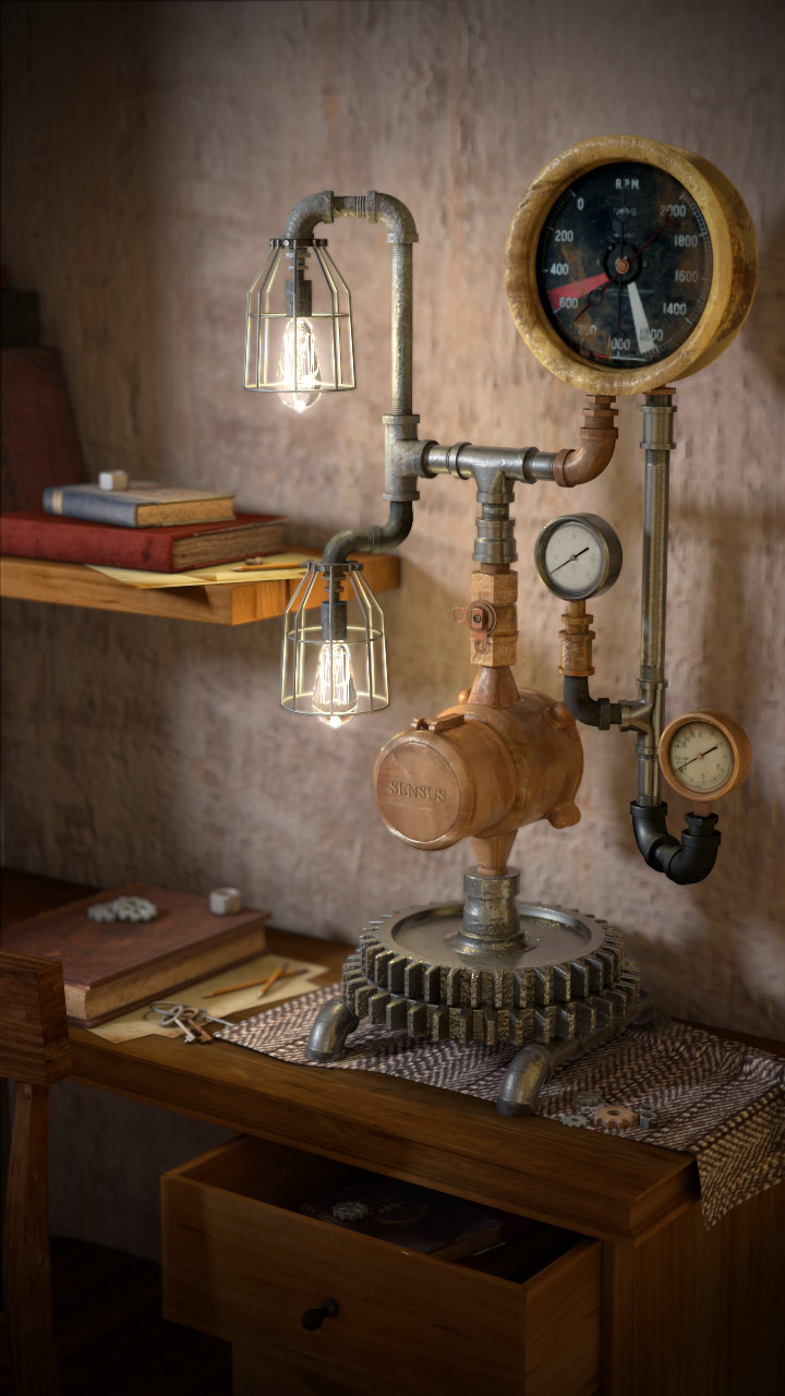 ArtStation - Steampunk Lamp